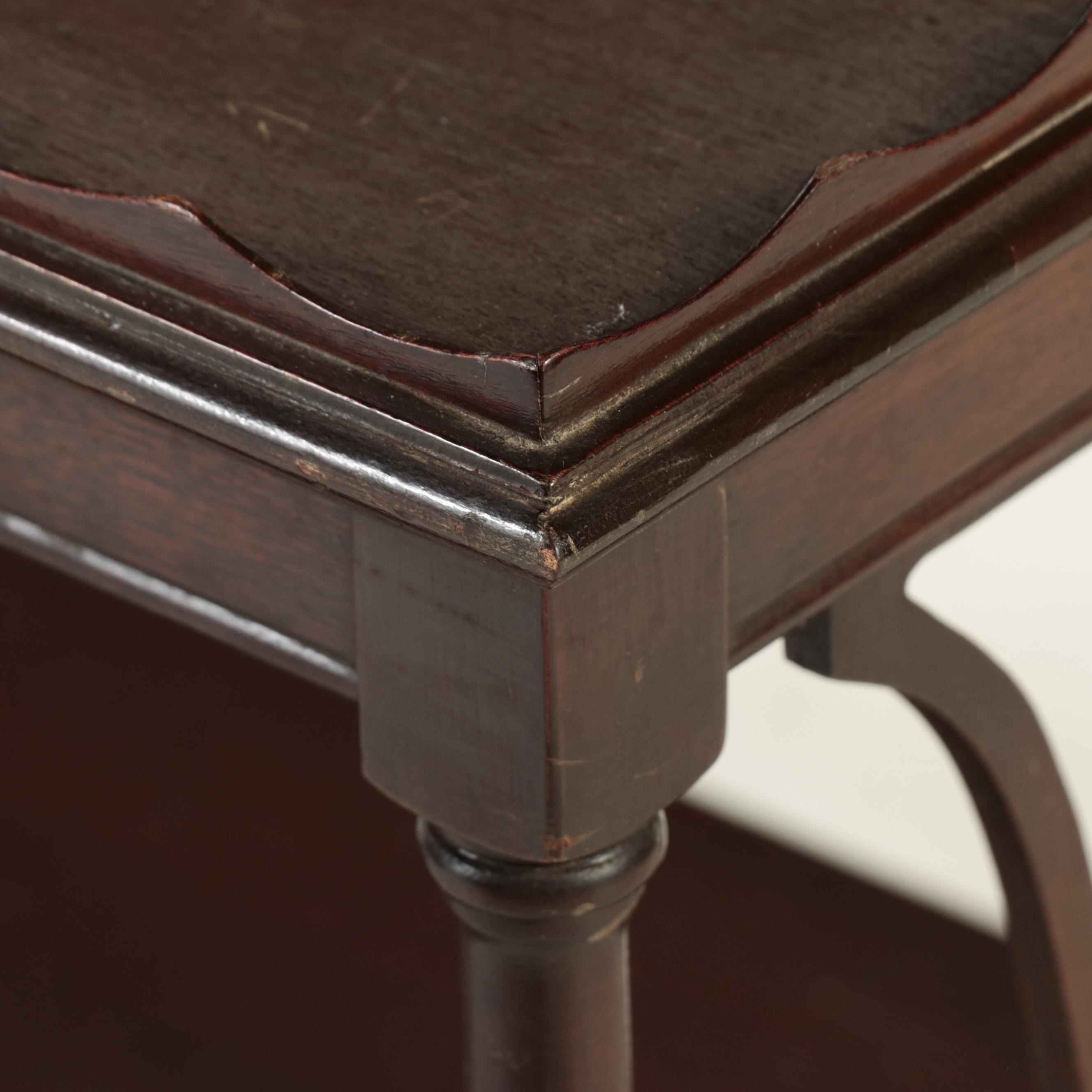 Pair of Hepplewhite Style Tiered Mahogany End Tables | EBTH