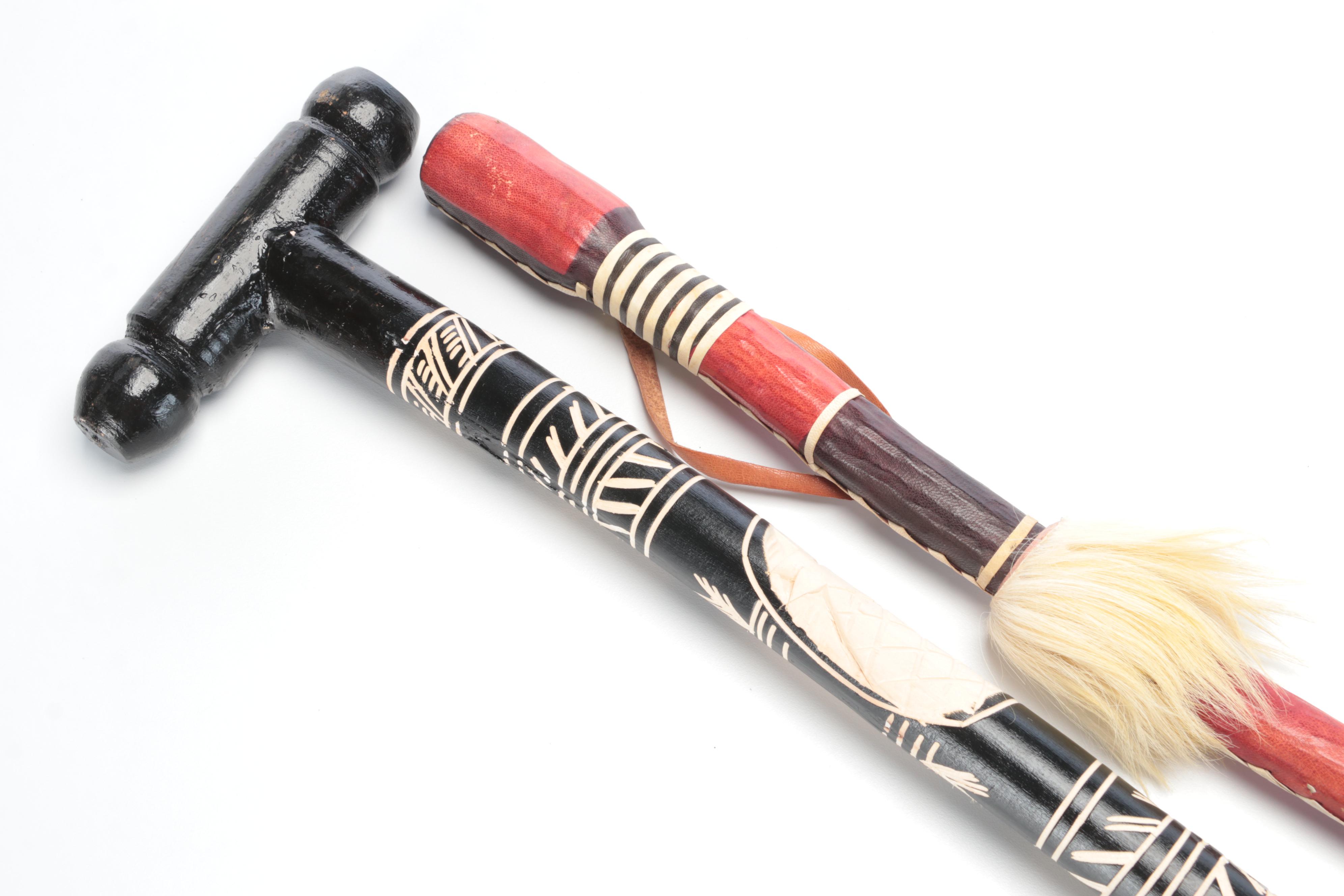 Hand-Carved and Cast Metal Canes With Walking Stick | EBTH