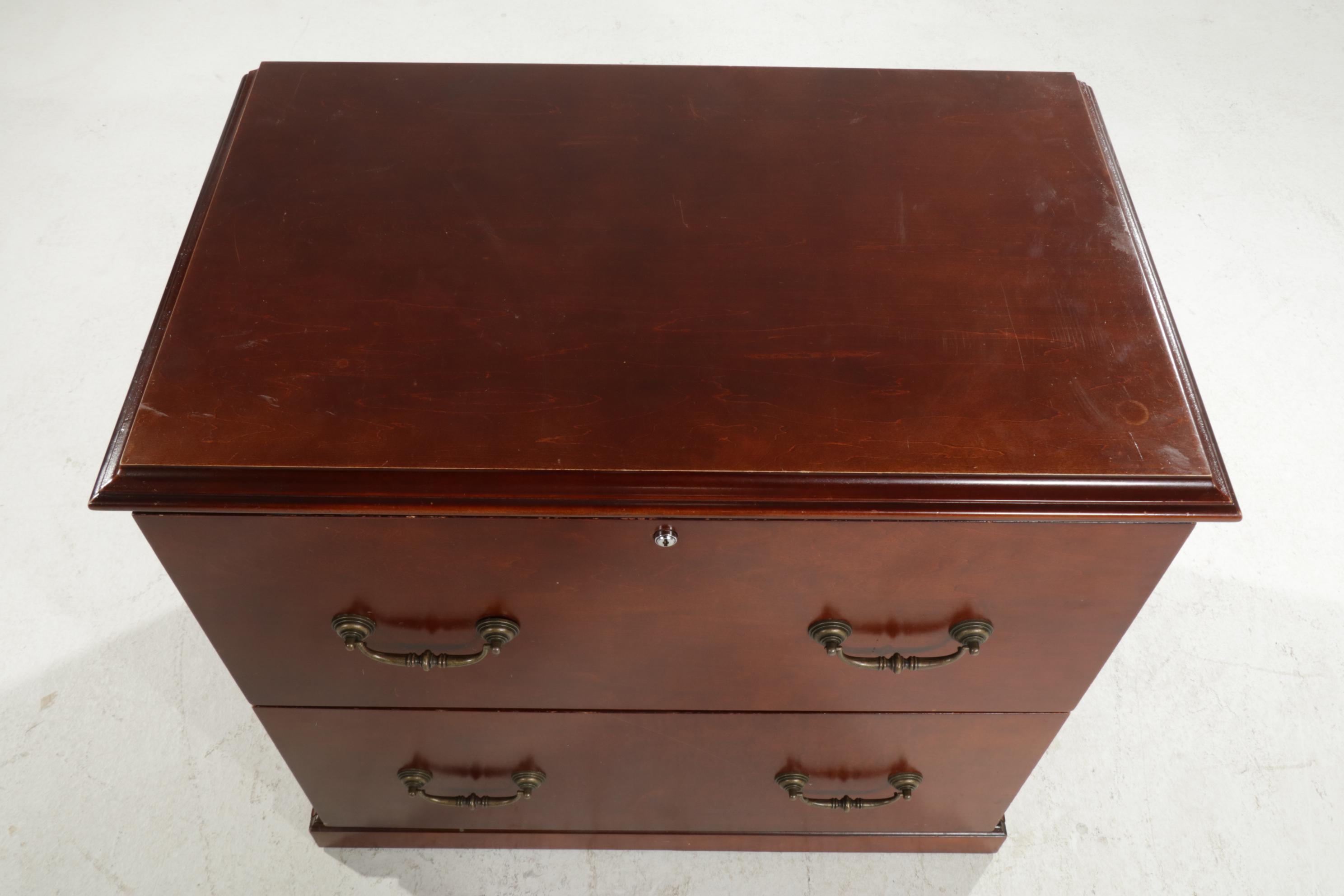 George II Style Mahogany-Stained Two Drawer Lateral Filing Cabinet | EBTH