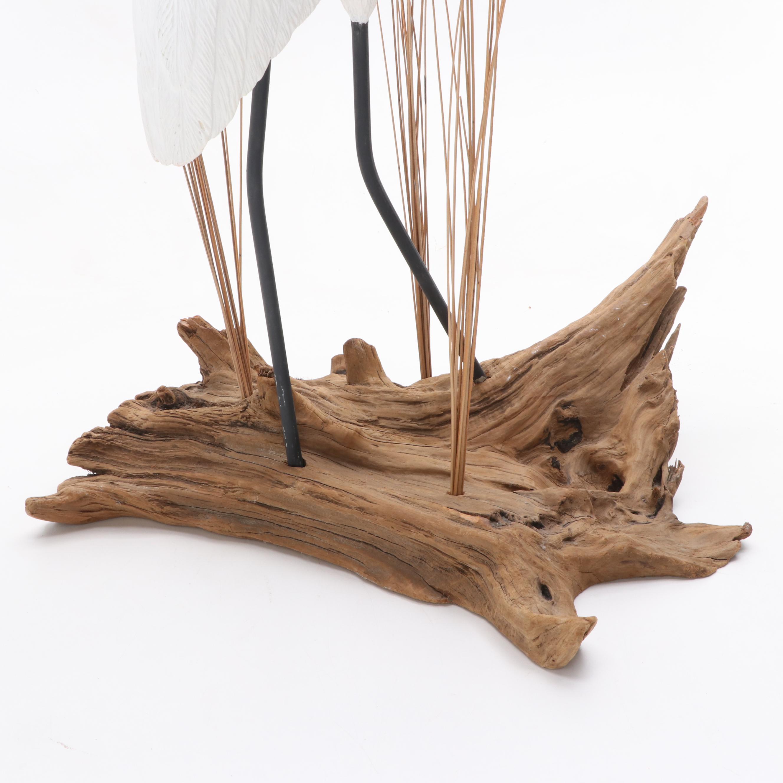 Rod Becklund Hand-Carved Wooden "Egret" Sculpture | EBTH
