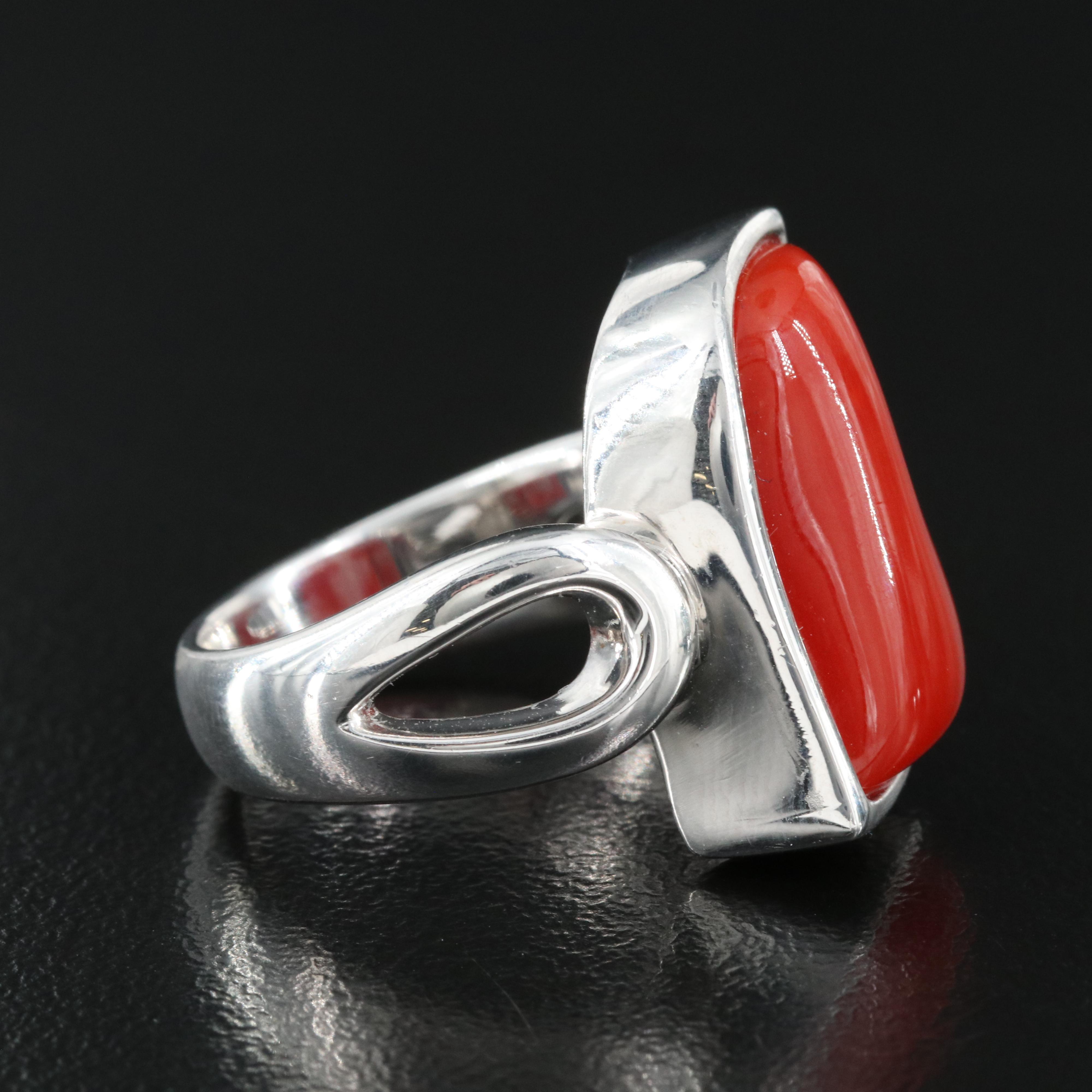18K Coral Ring | EBTH