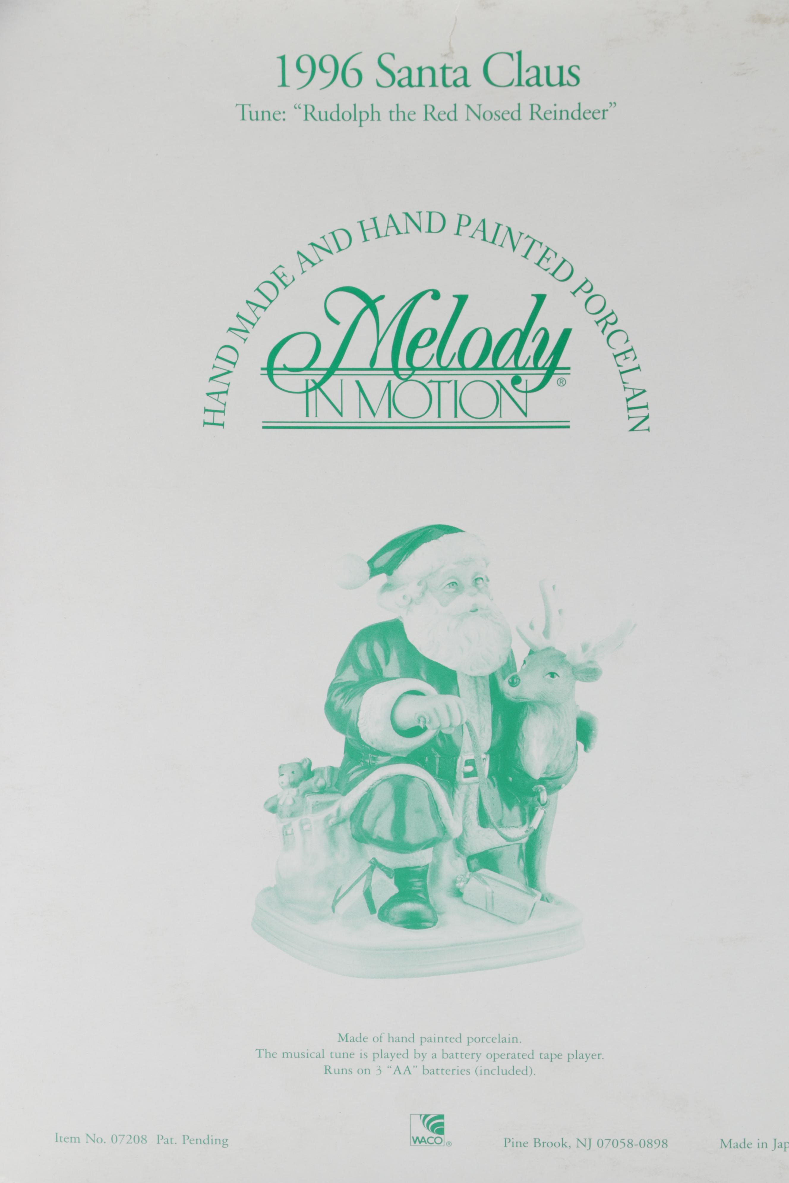 Melody in Motion Limited Edition Porcelain Santa Claus Musical ...