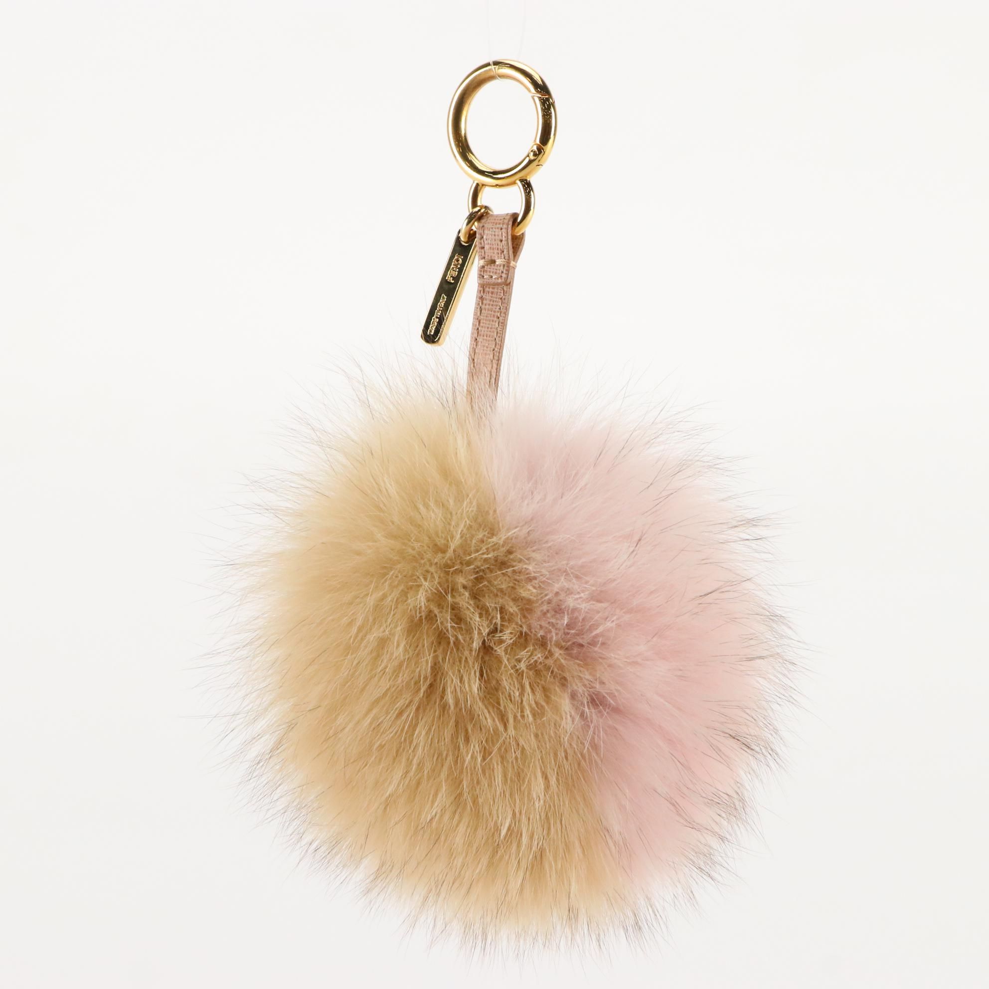 Fendi Pom Pom Bag Charm in Two-Tone Dyed Fox Fur, with Tags and Box | EBTH