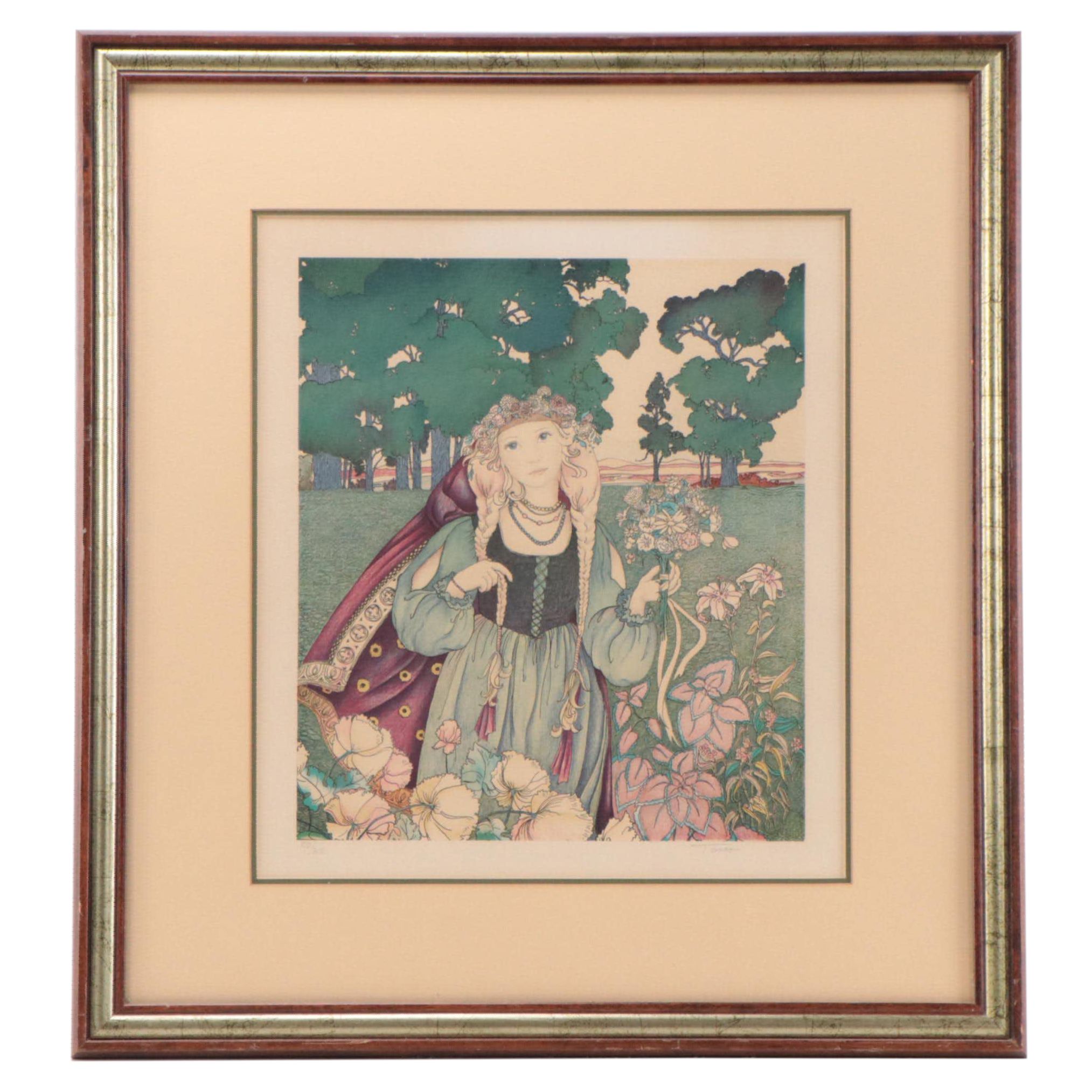 Jennie Tomao Lithograph "Spring," Circa 1979 | EBTH