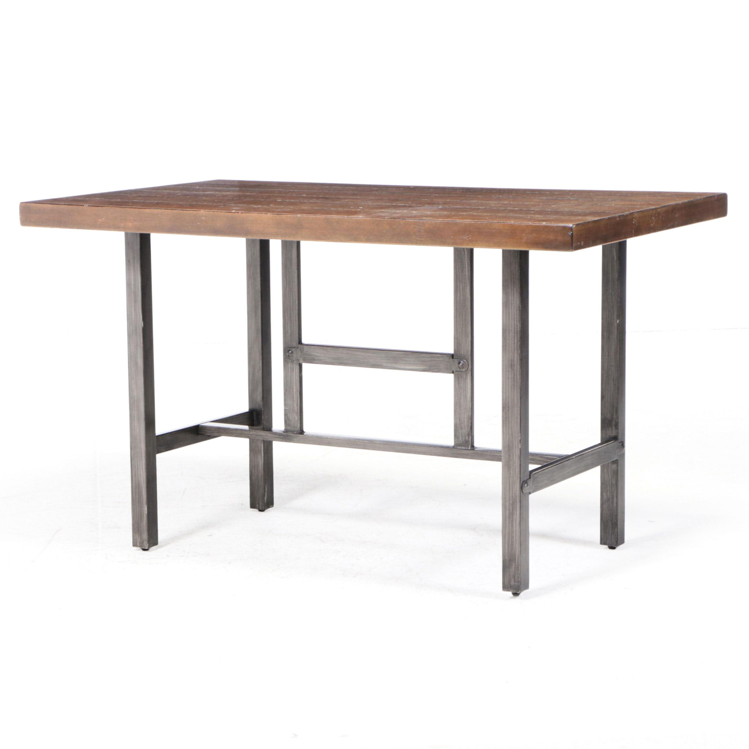 Ashley "Kavara" Industrial Style Metal and Wood Top Counter-Height ...