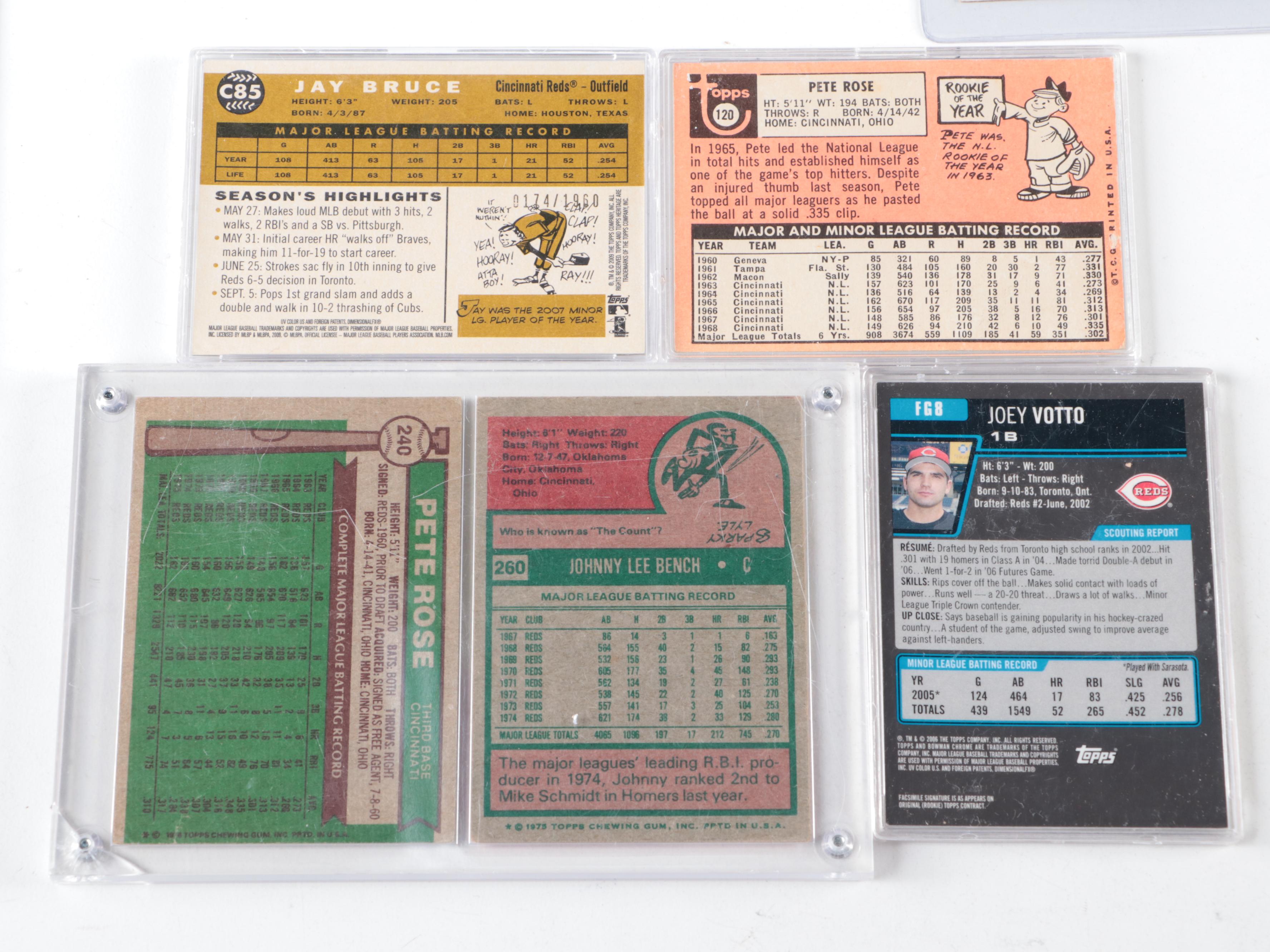 Cincinnati Reds Baseball Card Collection Featuring Joey Votto, Pete ...
