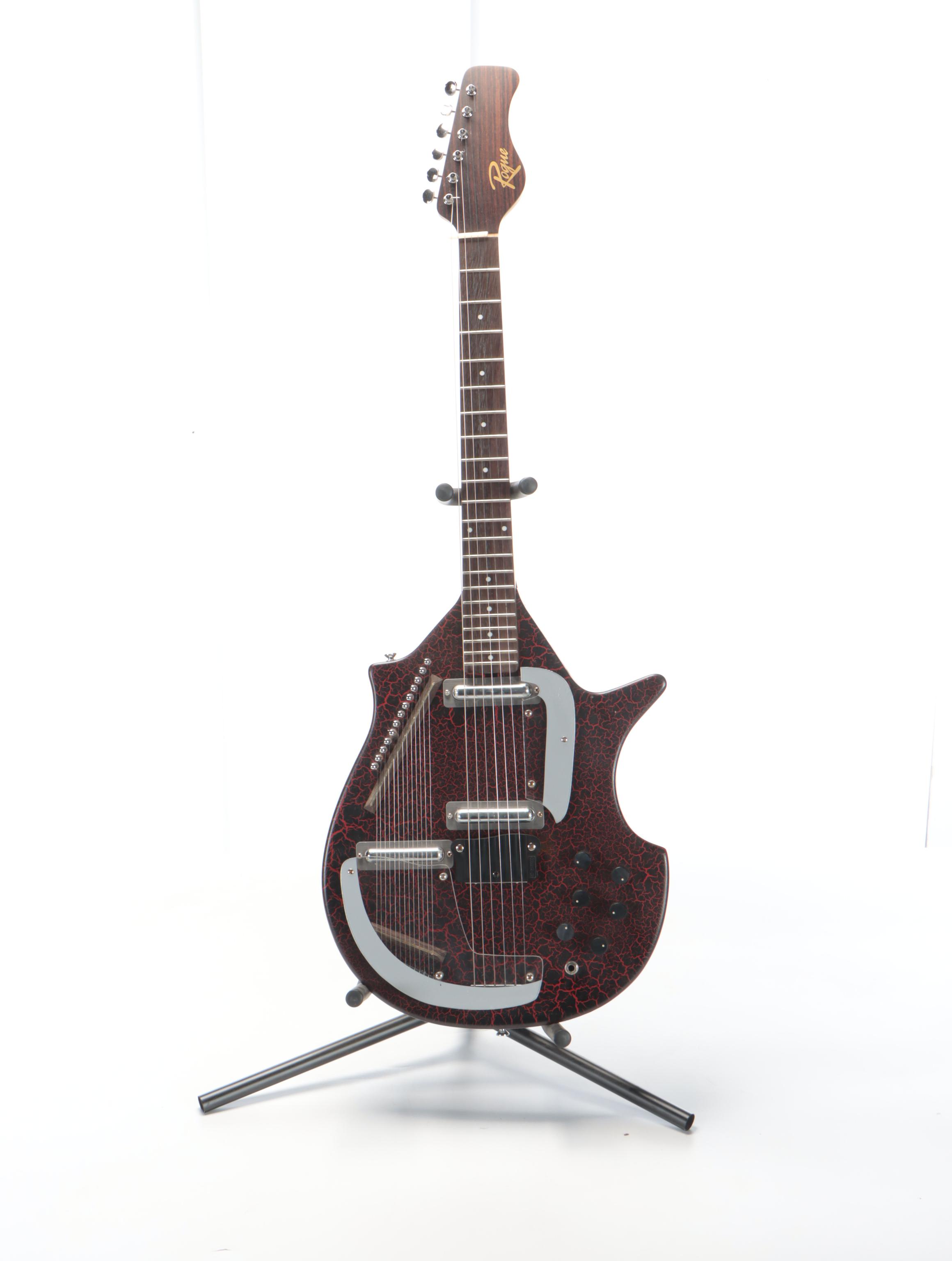 Rogue Right Handed Sitar Solid Body Electric Guitar with Gig Bag ...