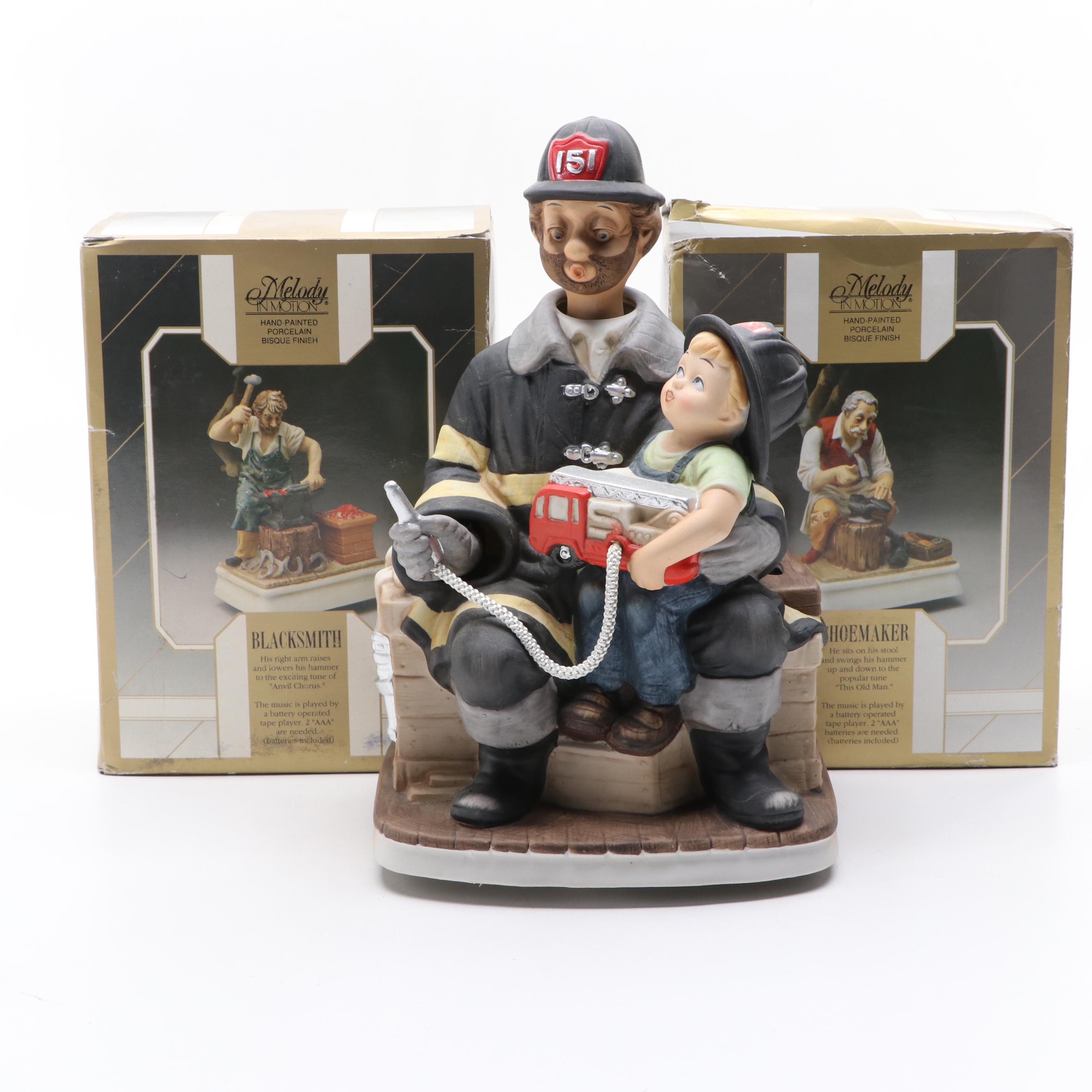 Melody in Motion "Willie the Fireman" and Other Porcelain Musical ...