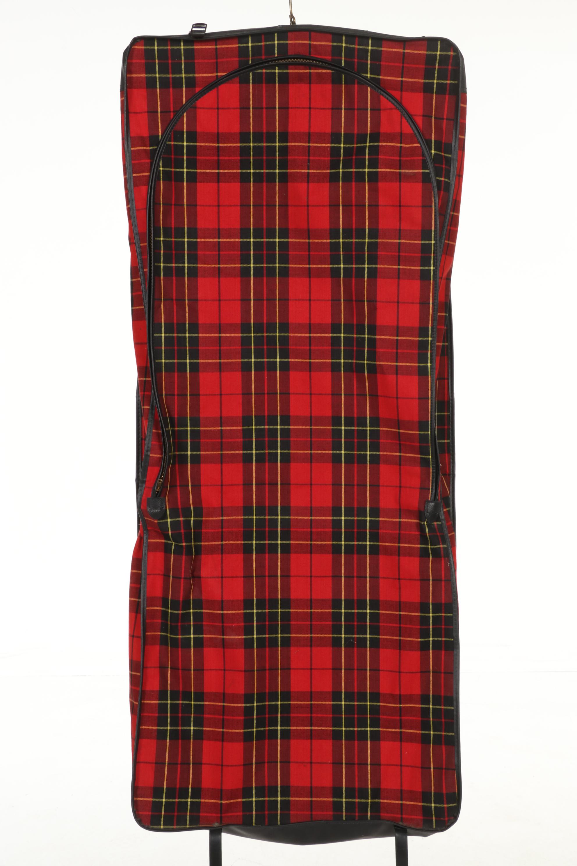 Red Tartan Hanging Garment Bag | EBTH