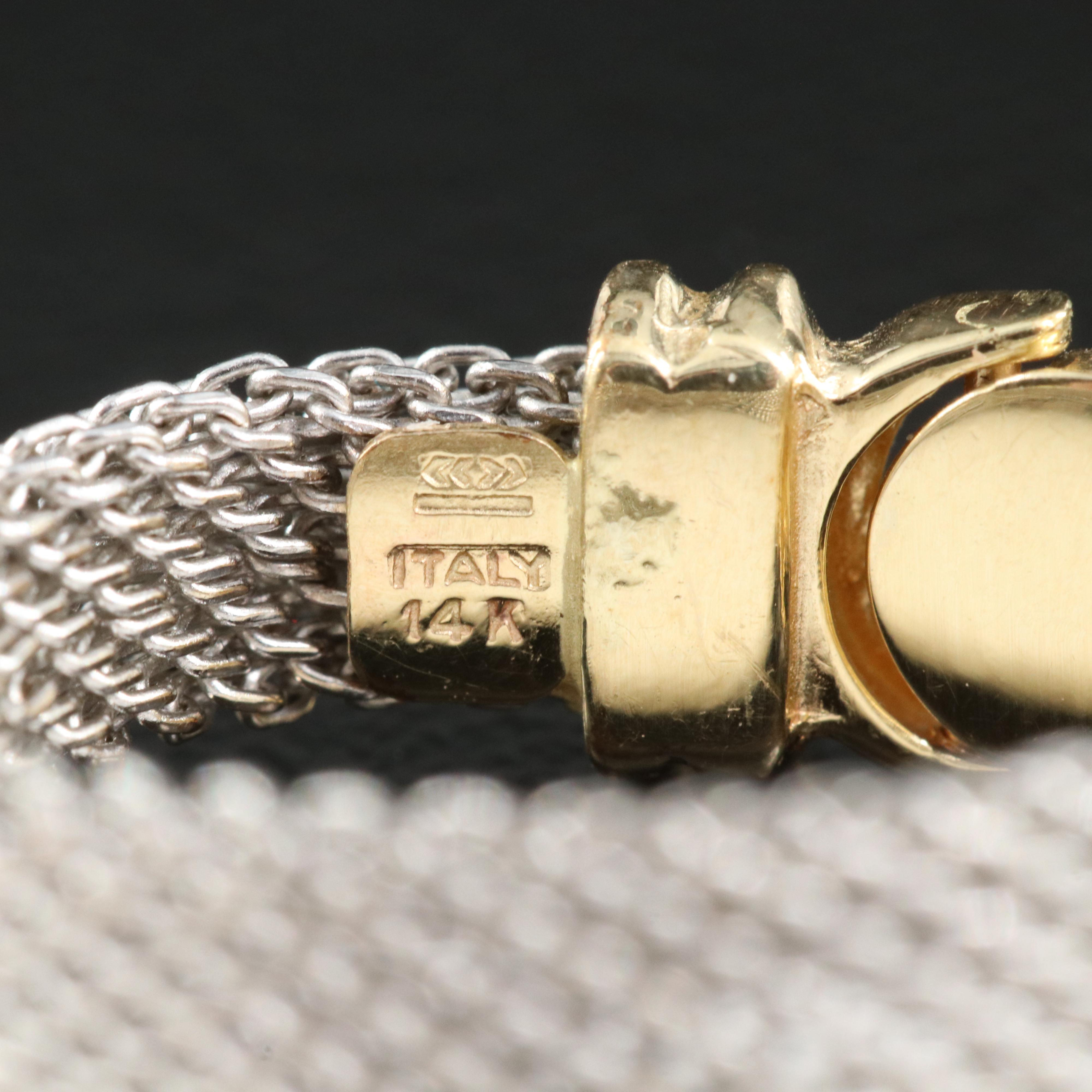 14K Two Tone Mesh Ring | EBTH