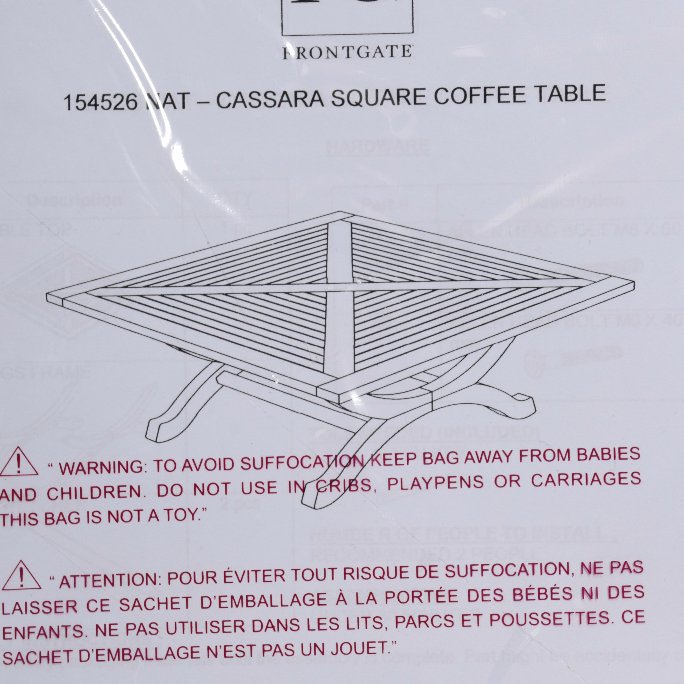 Frontgate Cassara Teak Coffee Table | EBTH