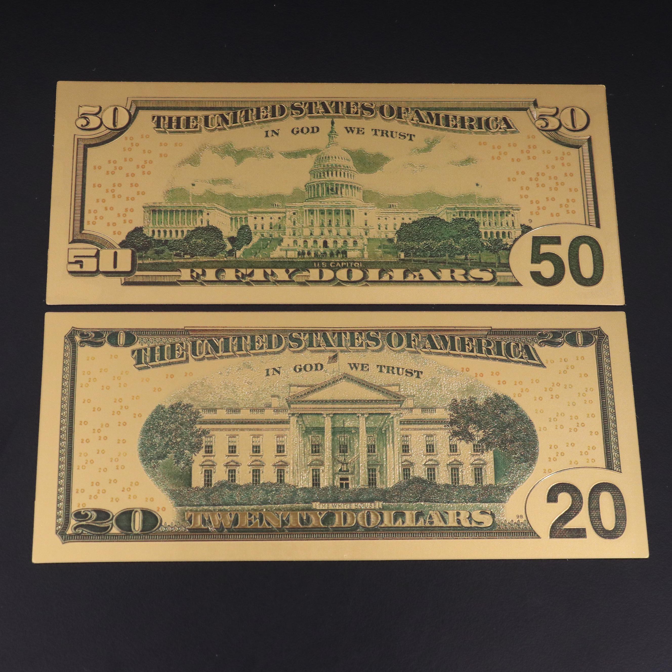 Eight-Piece 24K Gold Foil U.S. Banknotes Replica Set | EBTH