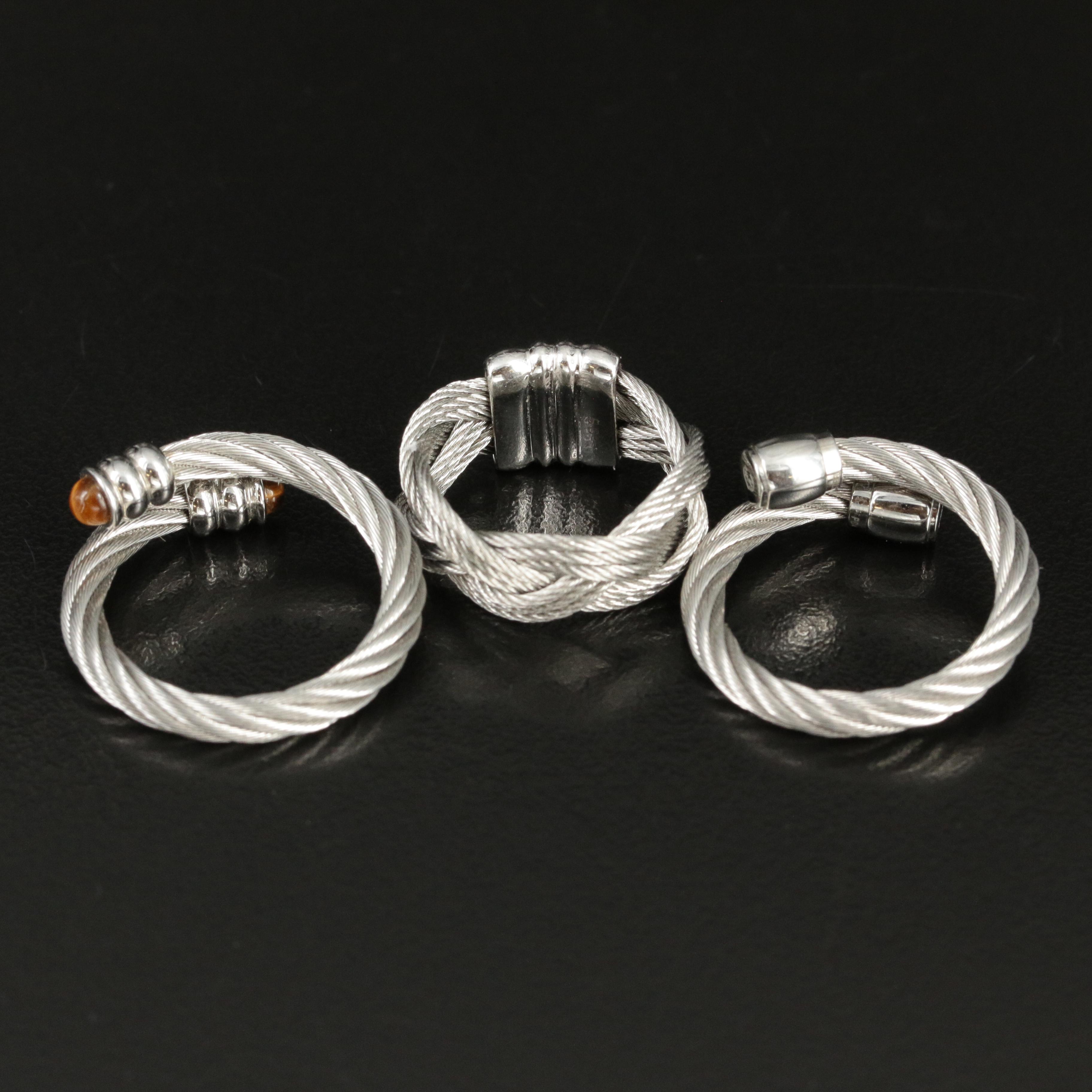Charriol Cable Ring Selection Including Tiger's Eye | EBTH