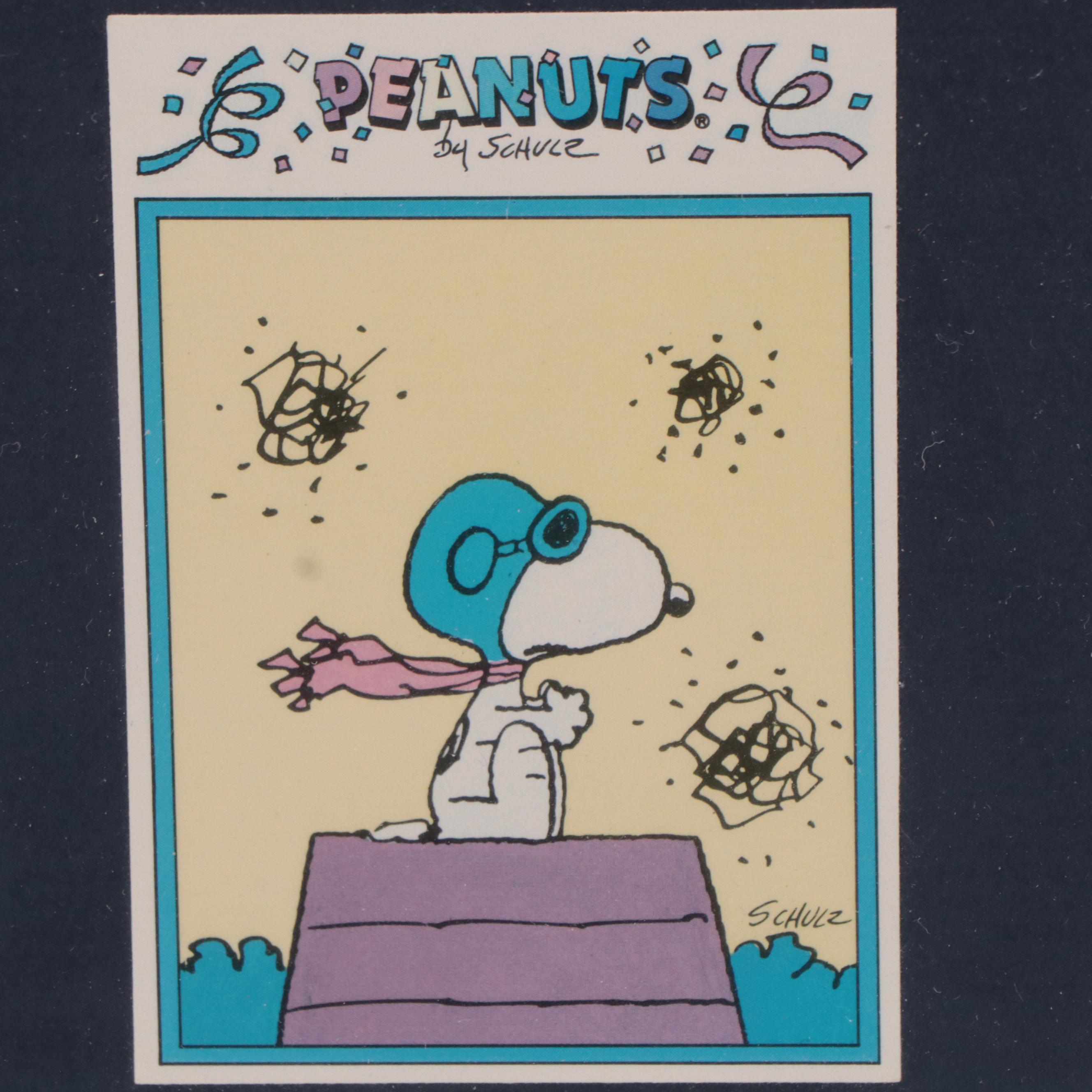 Met Life Insurance Peanuts Trading Cards in Framed Display | EBTH