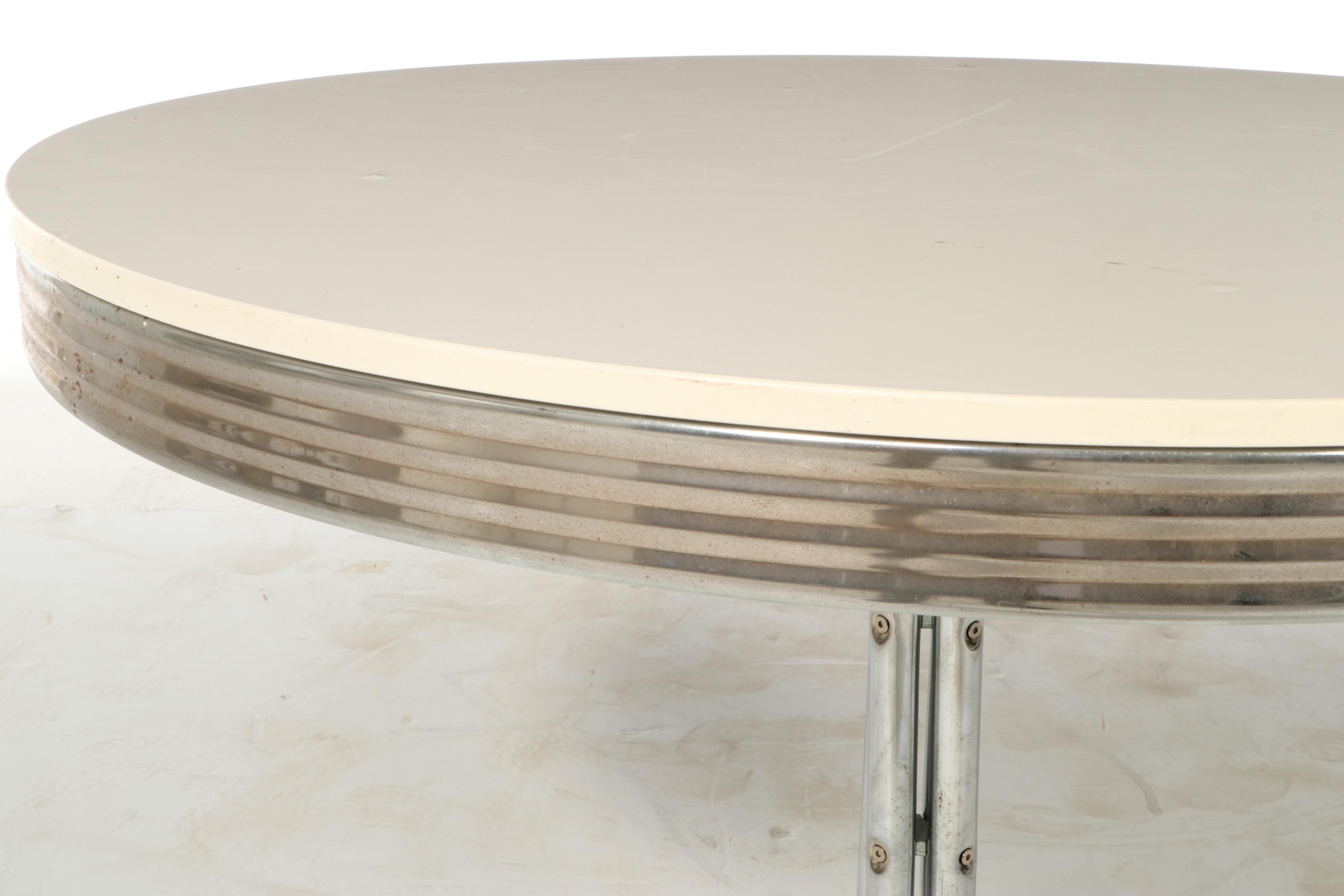 Coaster Retro Style Chrome and Laminate Dining Table | EBTH