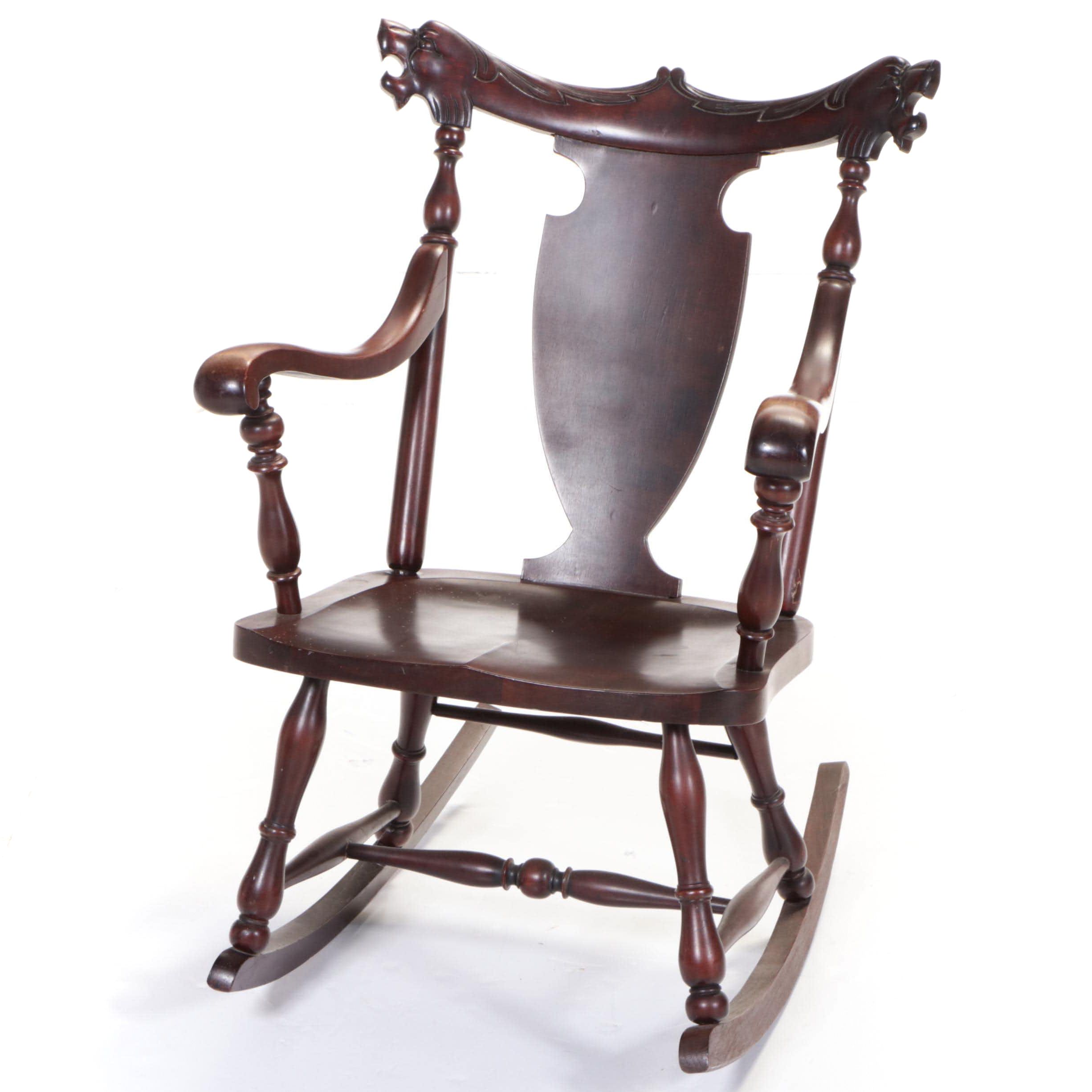 Antique Spear & Co. Colonial Revival Birch Rocking Chair, Early 20th ...