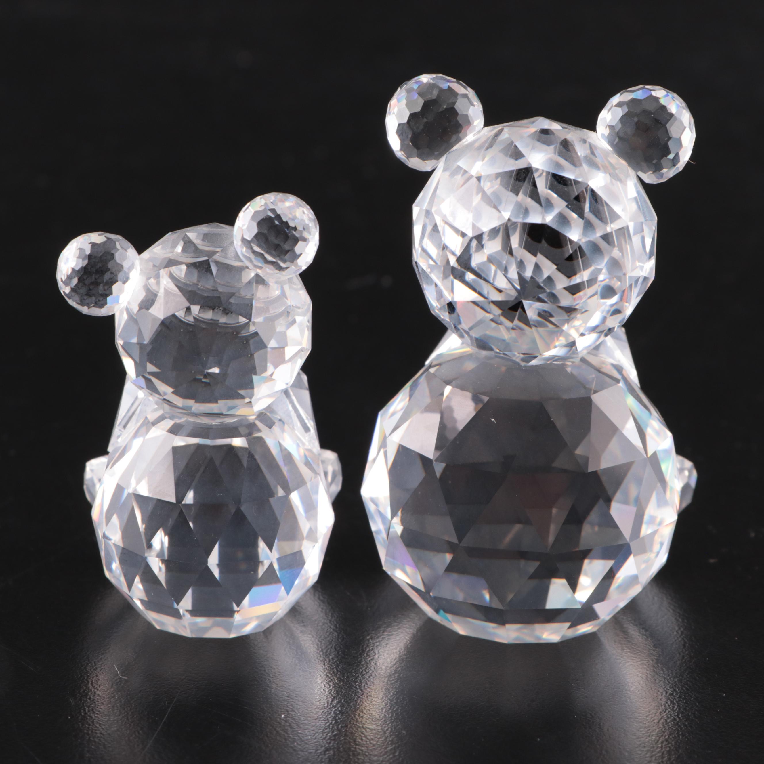 Swarovski Crystal Bear, Fox, Wolf and Other Woodland Animals, Late 20th ...