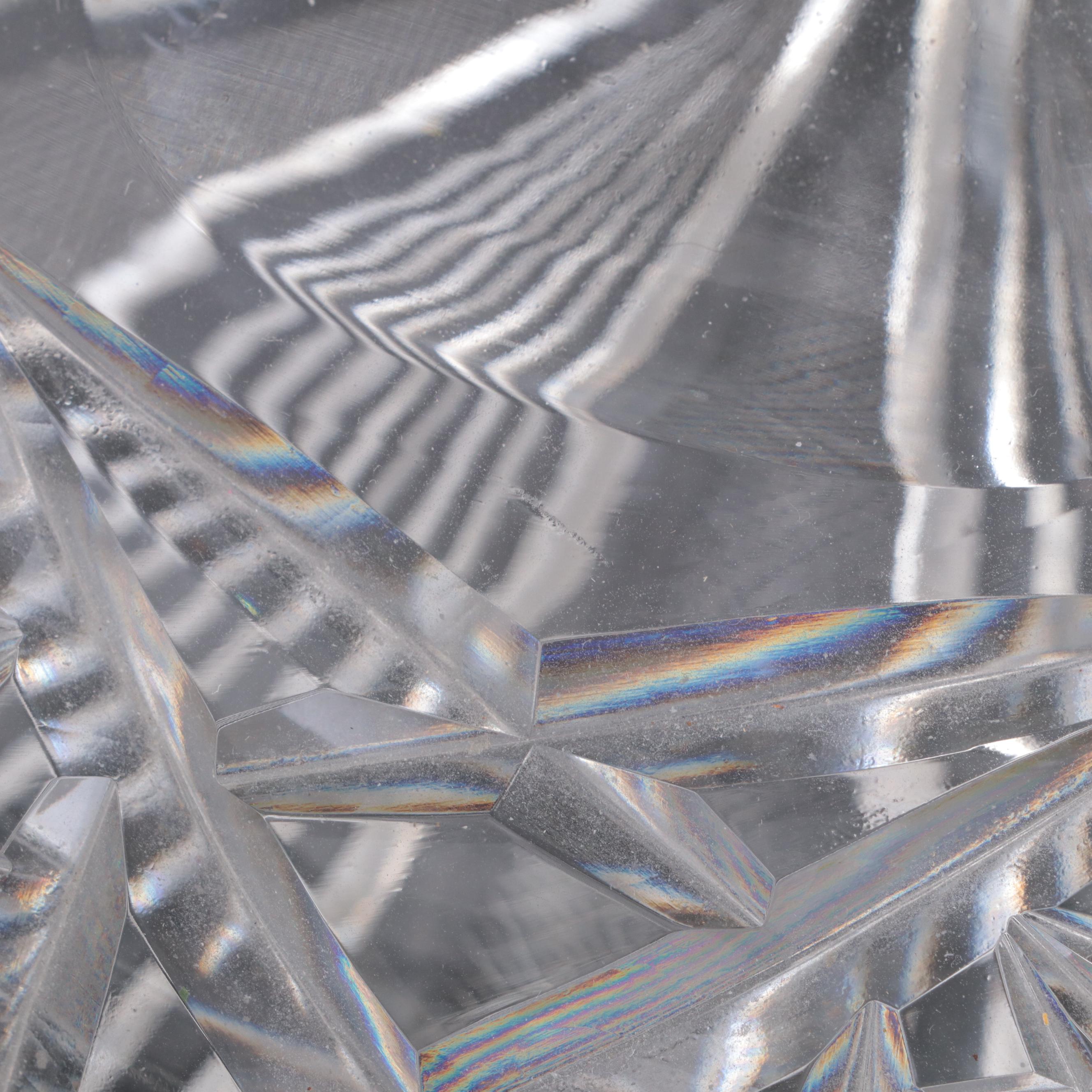 Libbey "Empress" Cut Glass Flower Center Vase, Late 19th/Early 20th ...