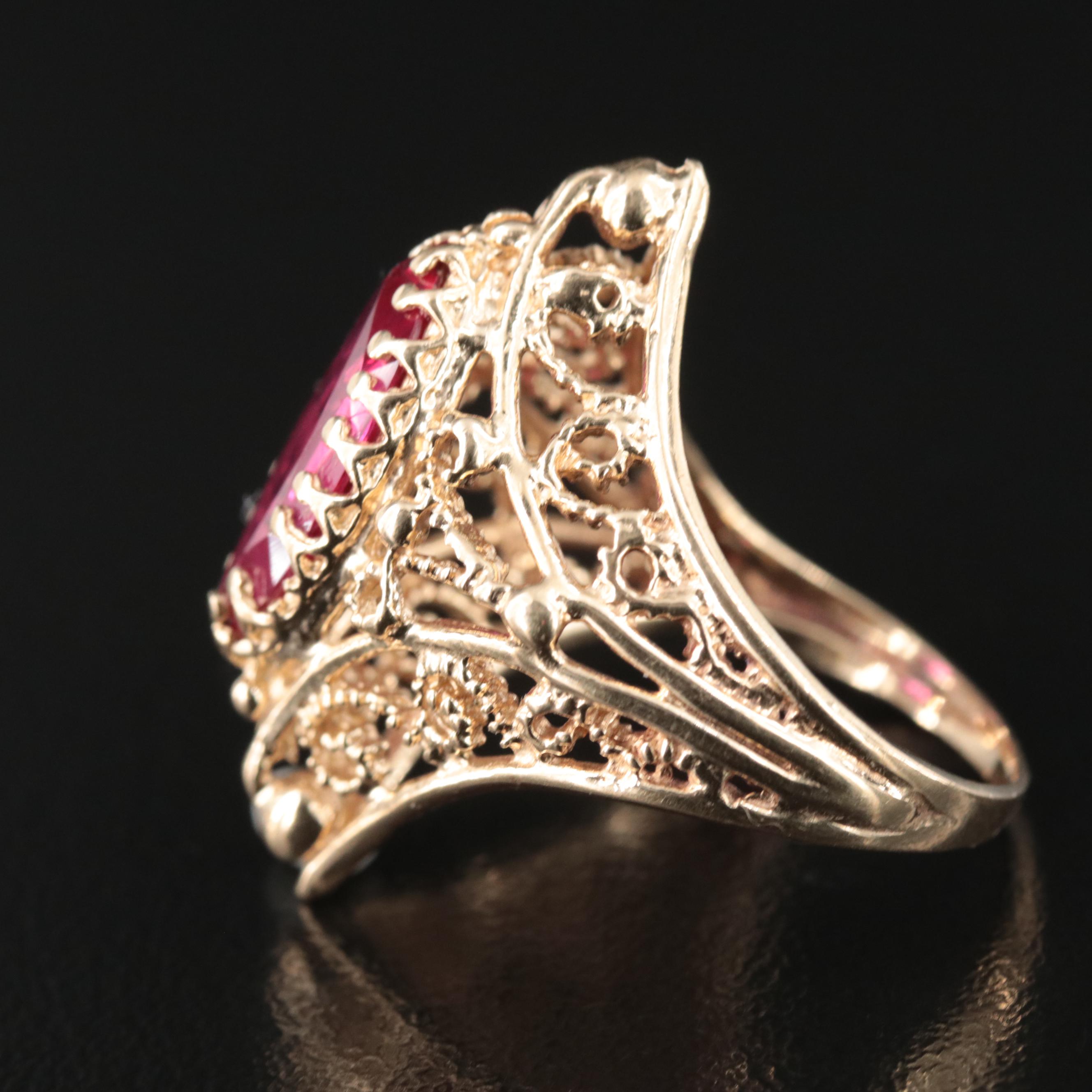 14K Ruby Navette Ring | EBTH