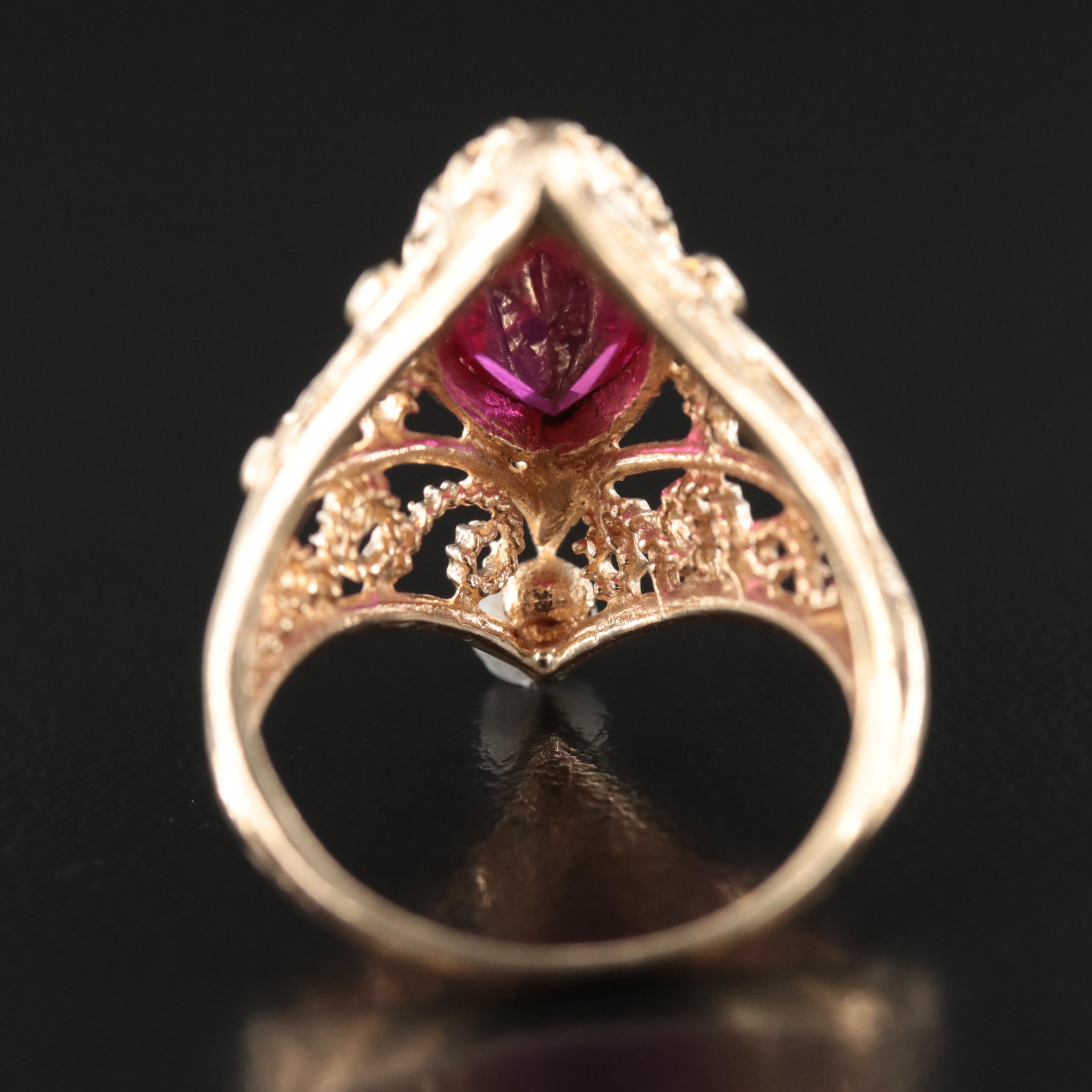 14K Ruby Navette Ring | EBTH