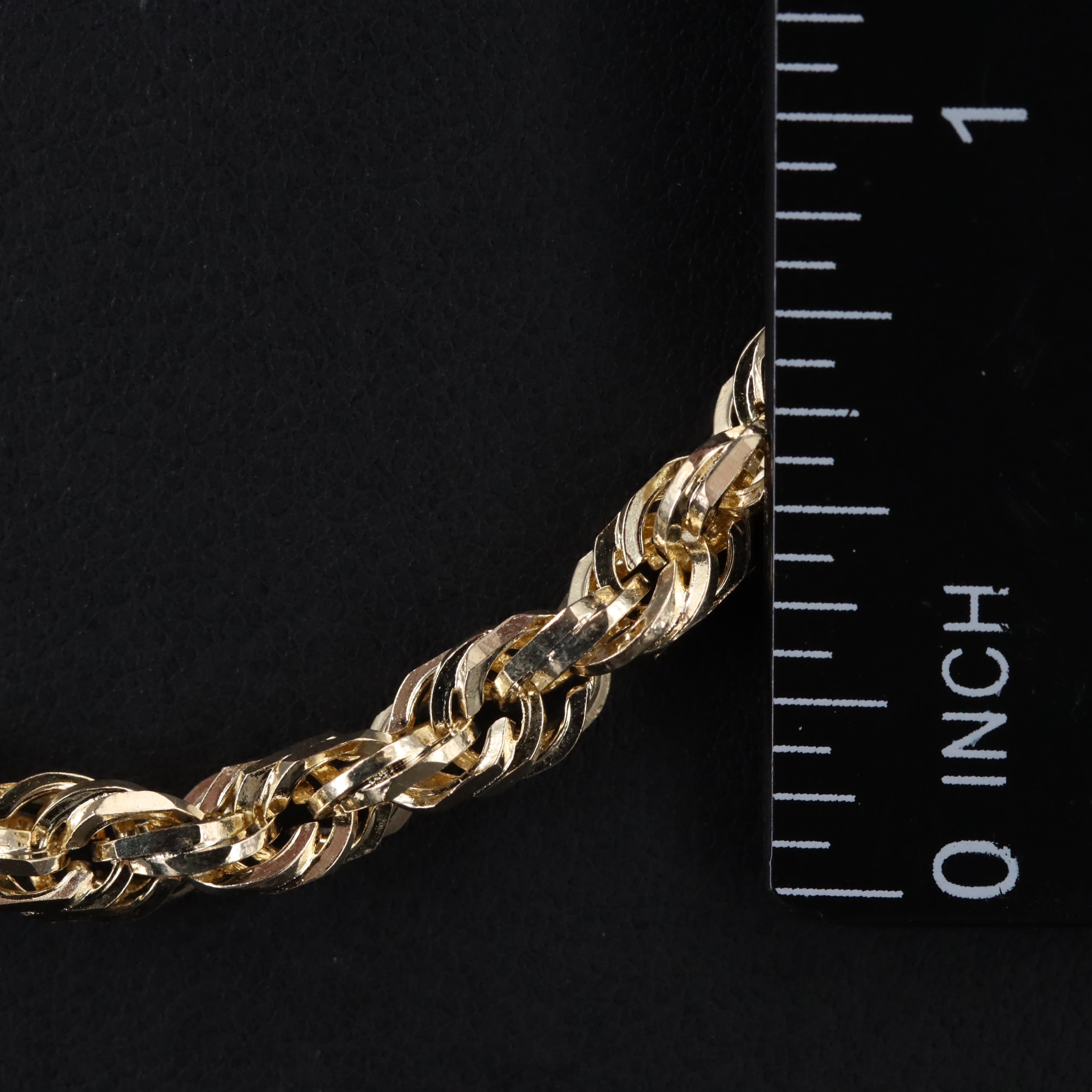 10K Rope Chain Necklace | EBTH