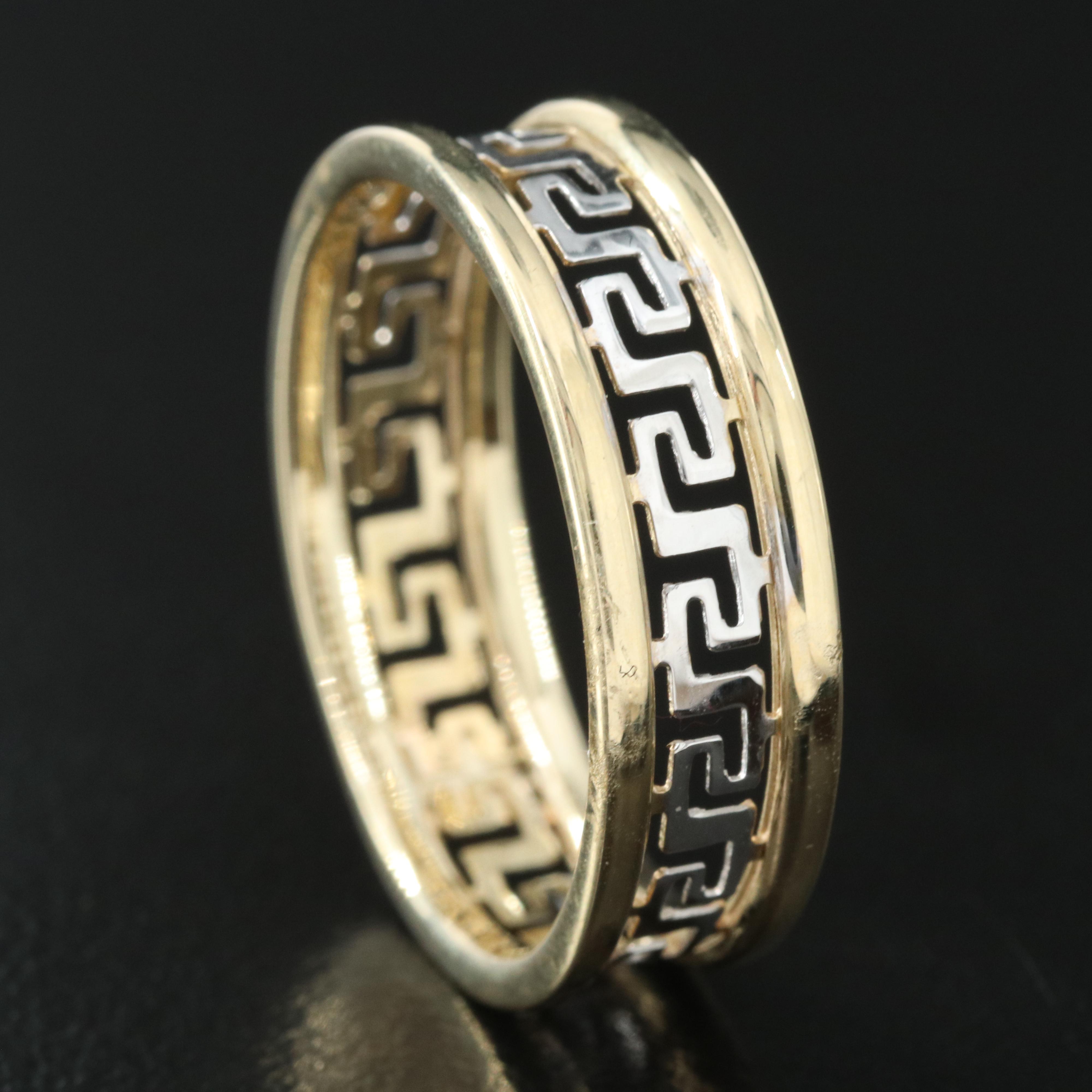 10K Open Greek Key Band | EBTH