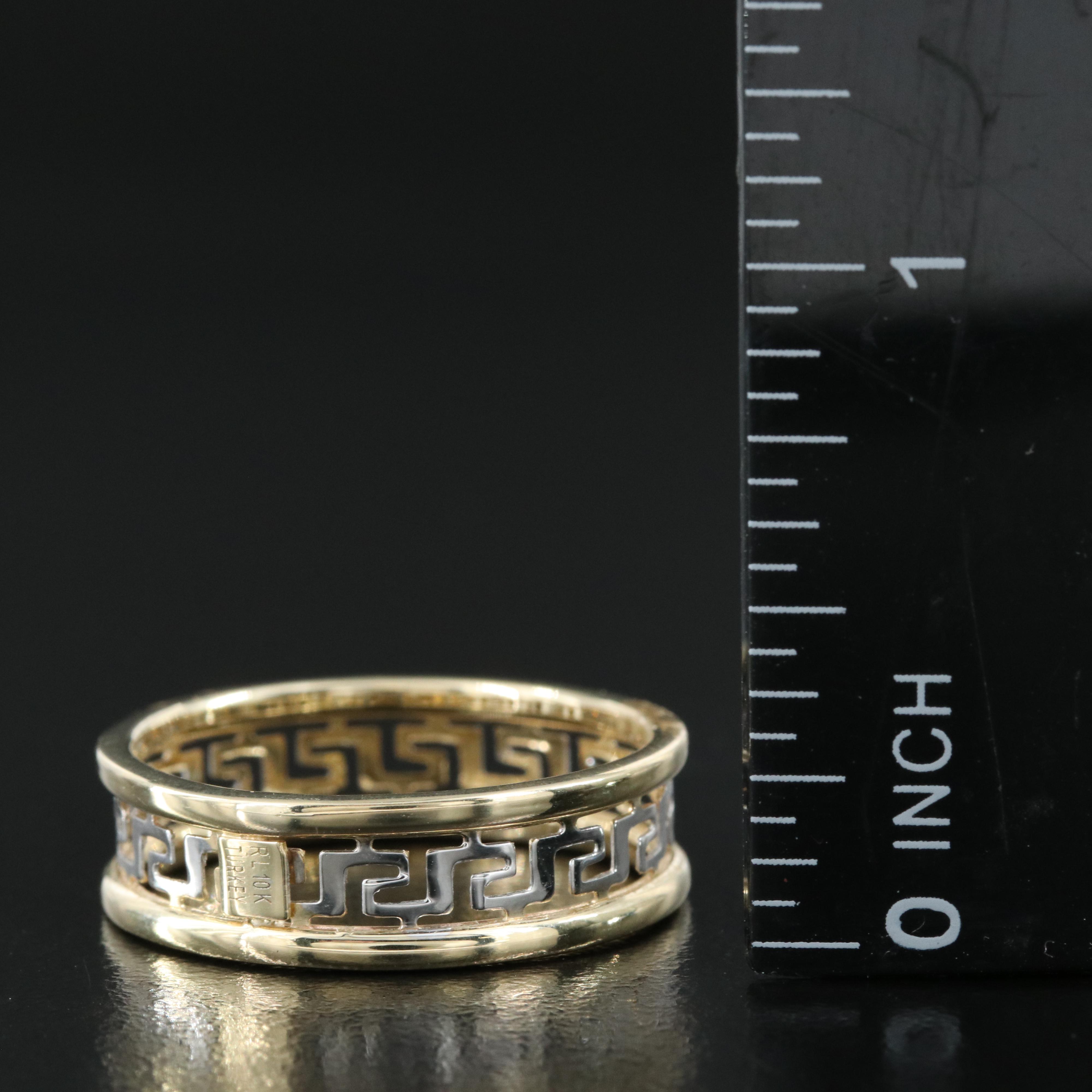 10K Open Greek Key Band | EBTH