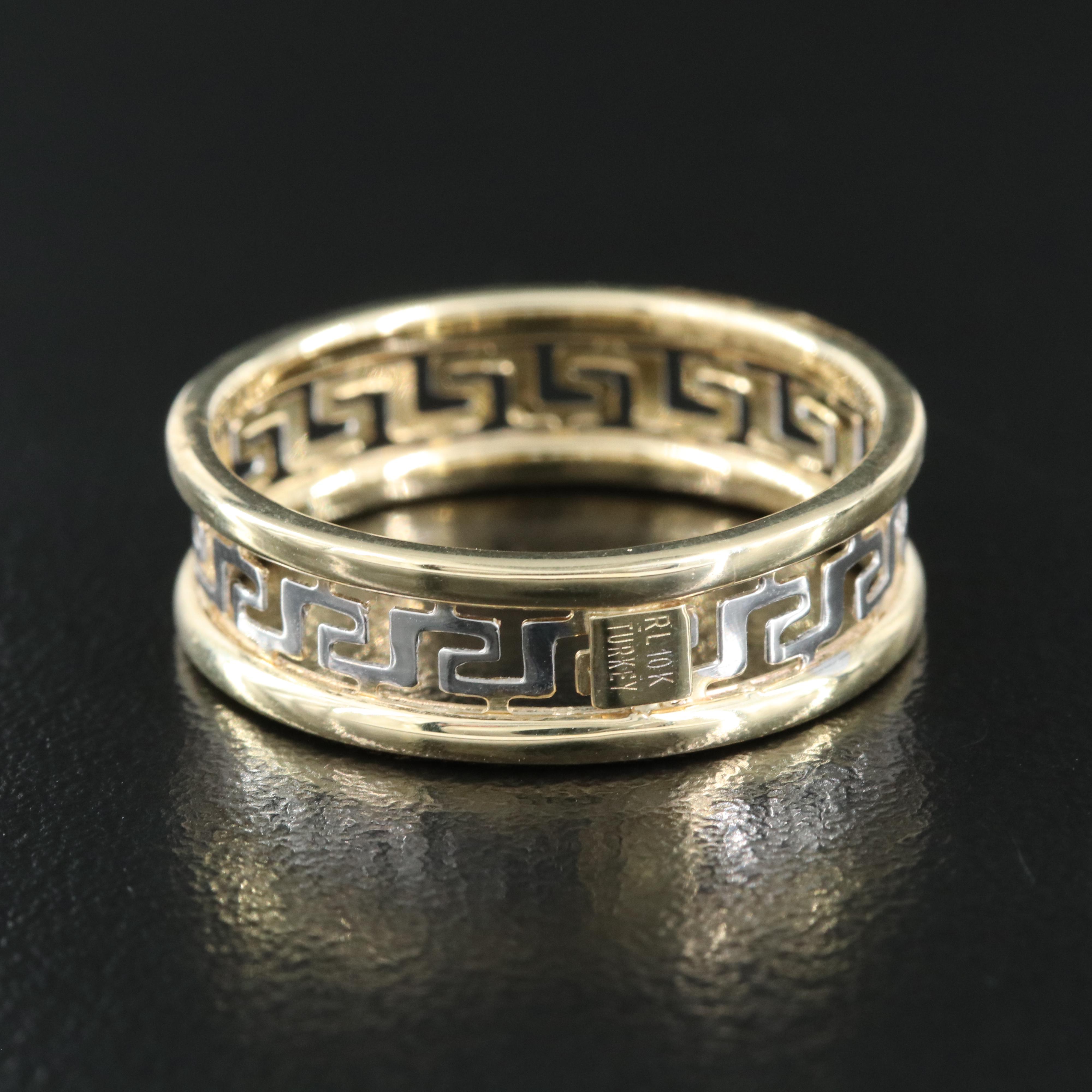 10K Open Greek Key Band | EBTH