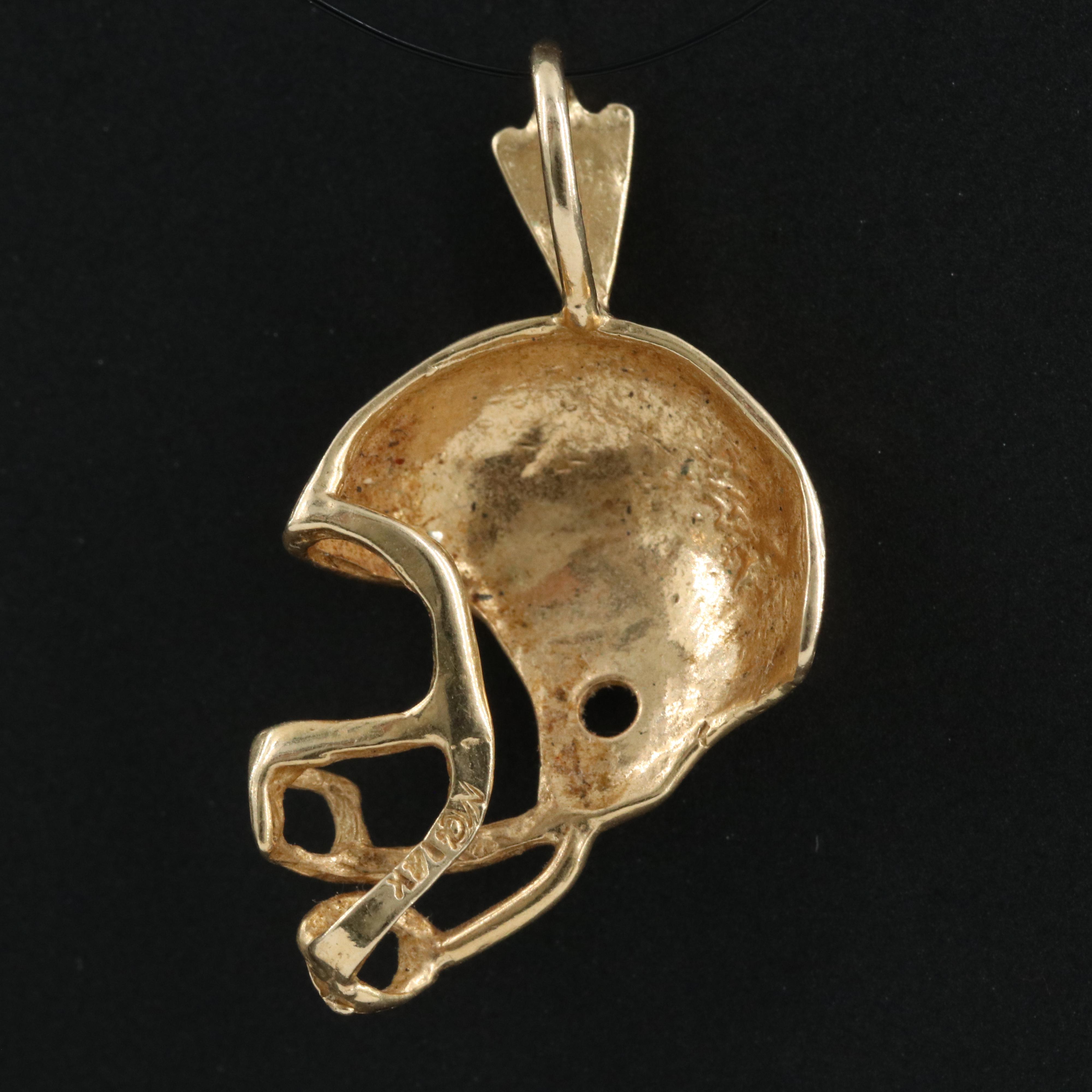 14K Football Helmet Charm | EBTH