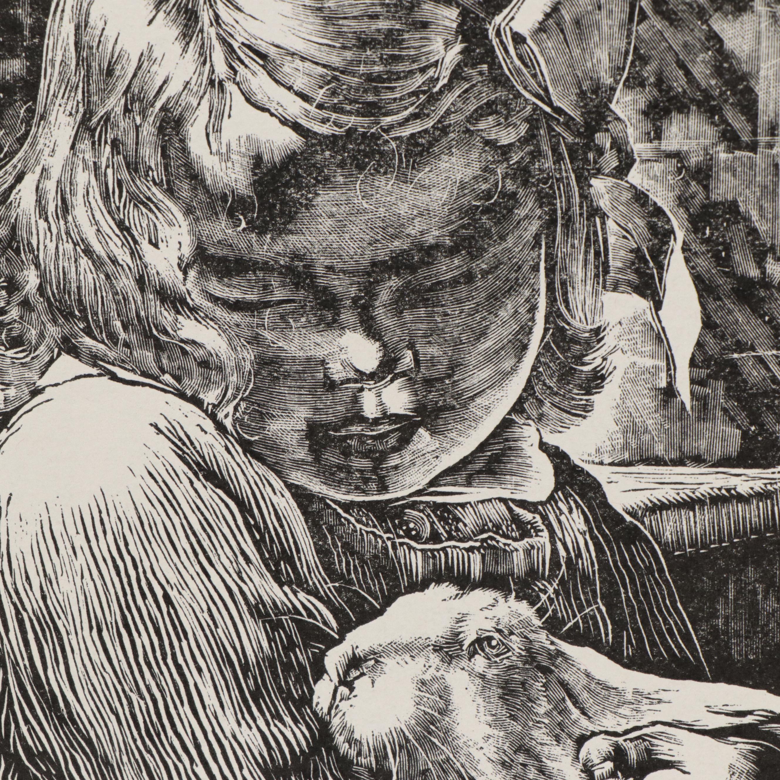 Dan Burne Jones Wood Engravings Including "Affection," 1930 | EBTH