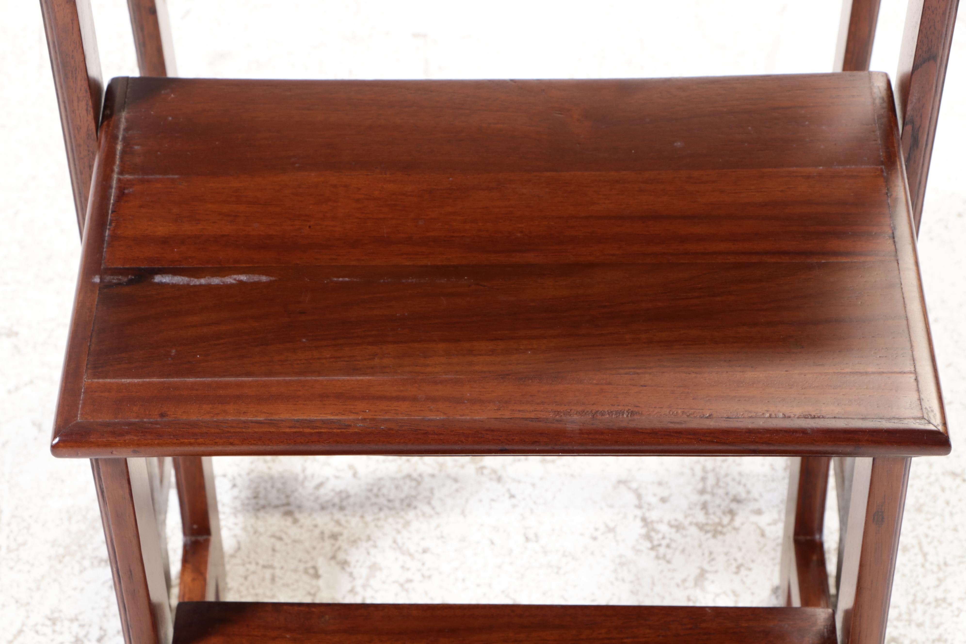 Frontgate Teak Metamorphic Side Table/Library Steps | EBTH