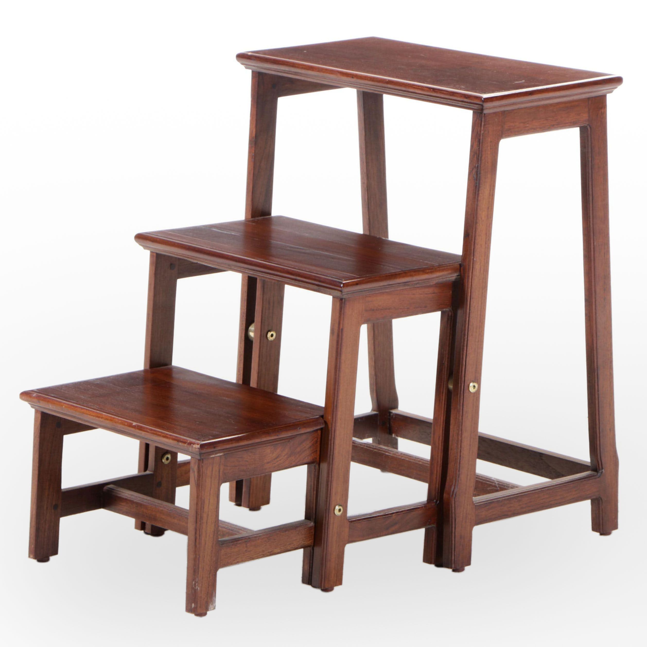 Frontgate Teak Metamorphic Side Table/Library Steps | EBTH