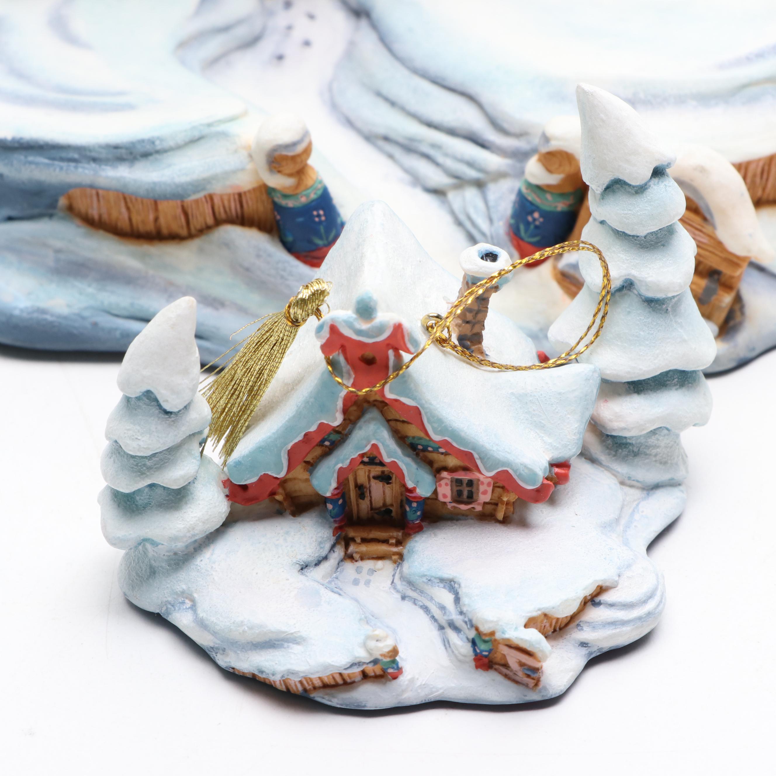 Walt Disney Classic Collection "Nestled In The Snow" Resin Figurine and ...