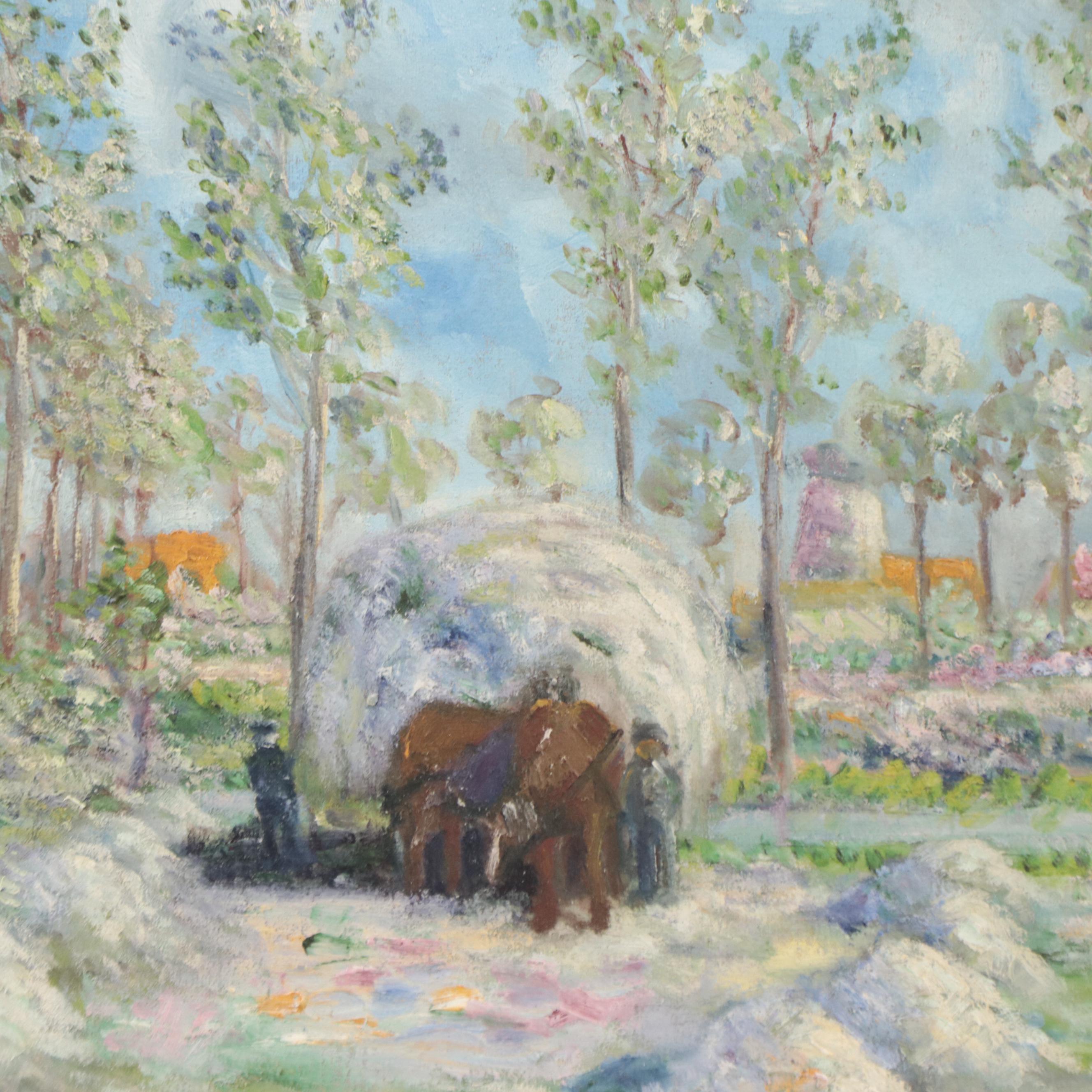 Emiel de Lentdecker Post-Impressionist Style Oil Painting | EBTH