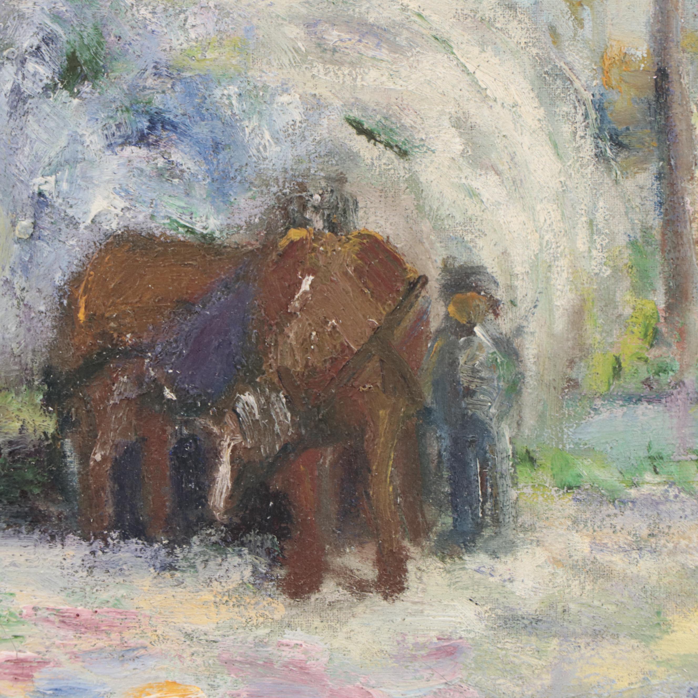 Emiel de Lentdecker Post-Impressionist Style Oil Painting | EBTH