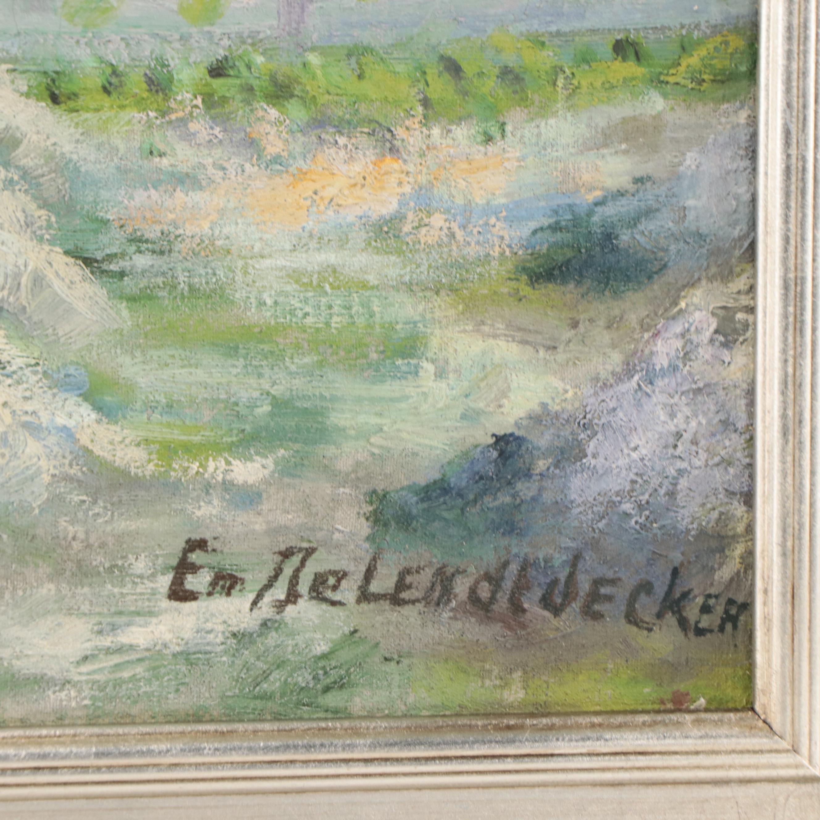 Emiel de Lentdecker Post-Impressionist Style Oil Painting | EBTH