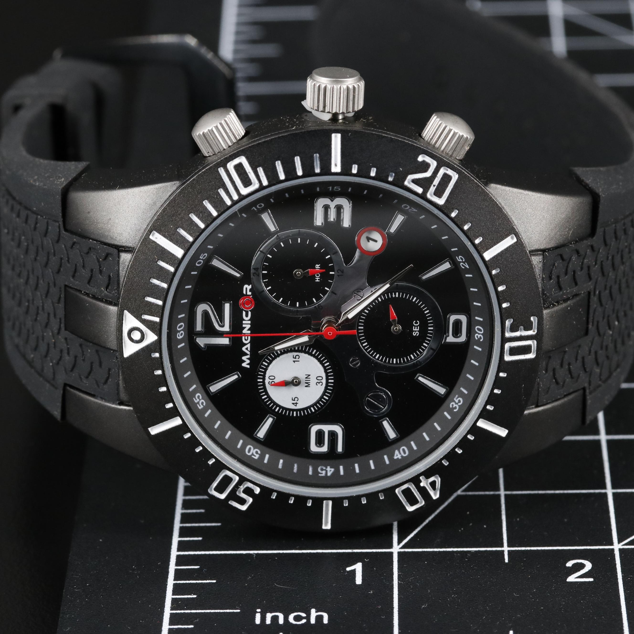 Magnicor Black Dial Chronograph Watch | EBTH