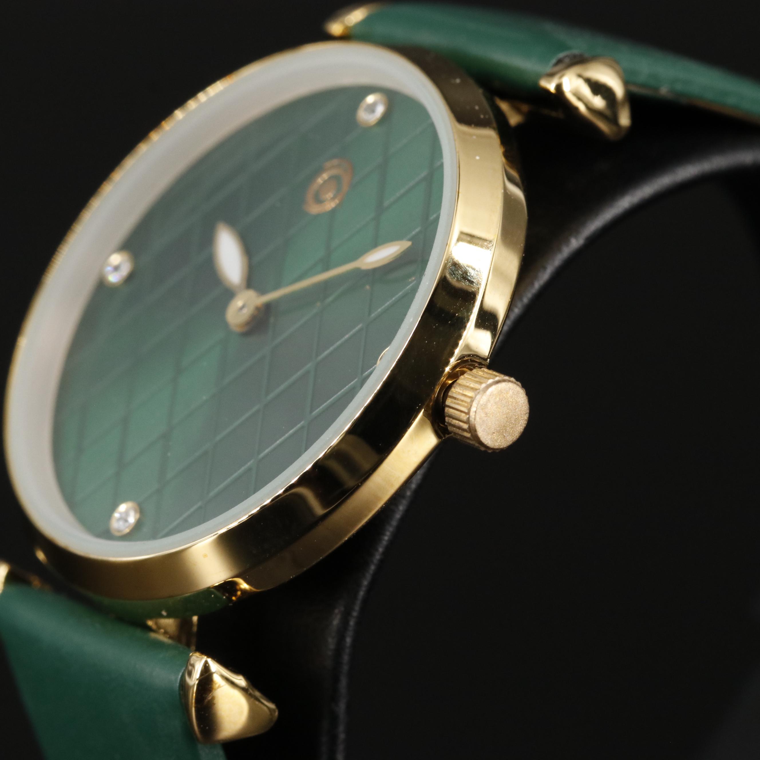 Magnicor Watch with Green Argyle Dial and Strap | EBTH