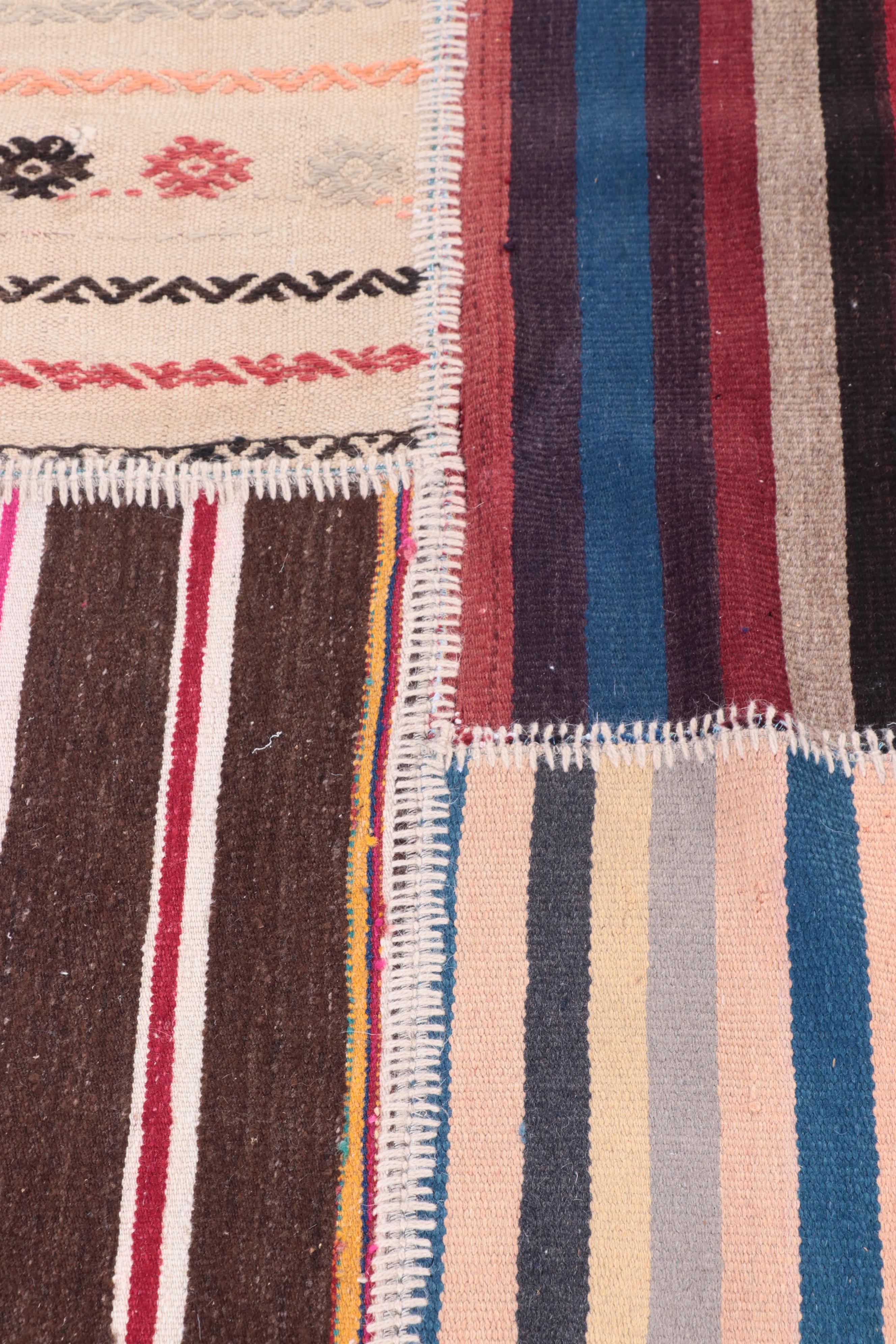 6'7 x 8'2 Handmade Turkish Pieced Patchwork Area Rug | EBTH