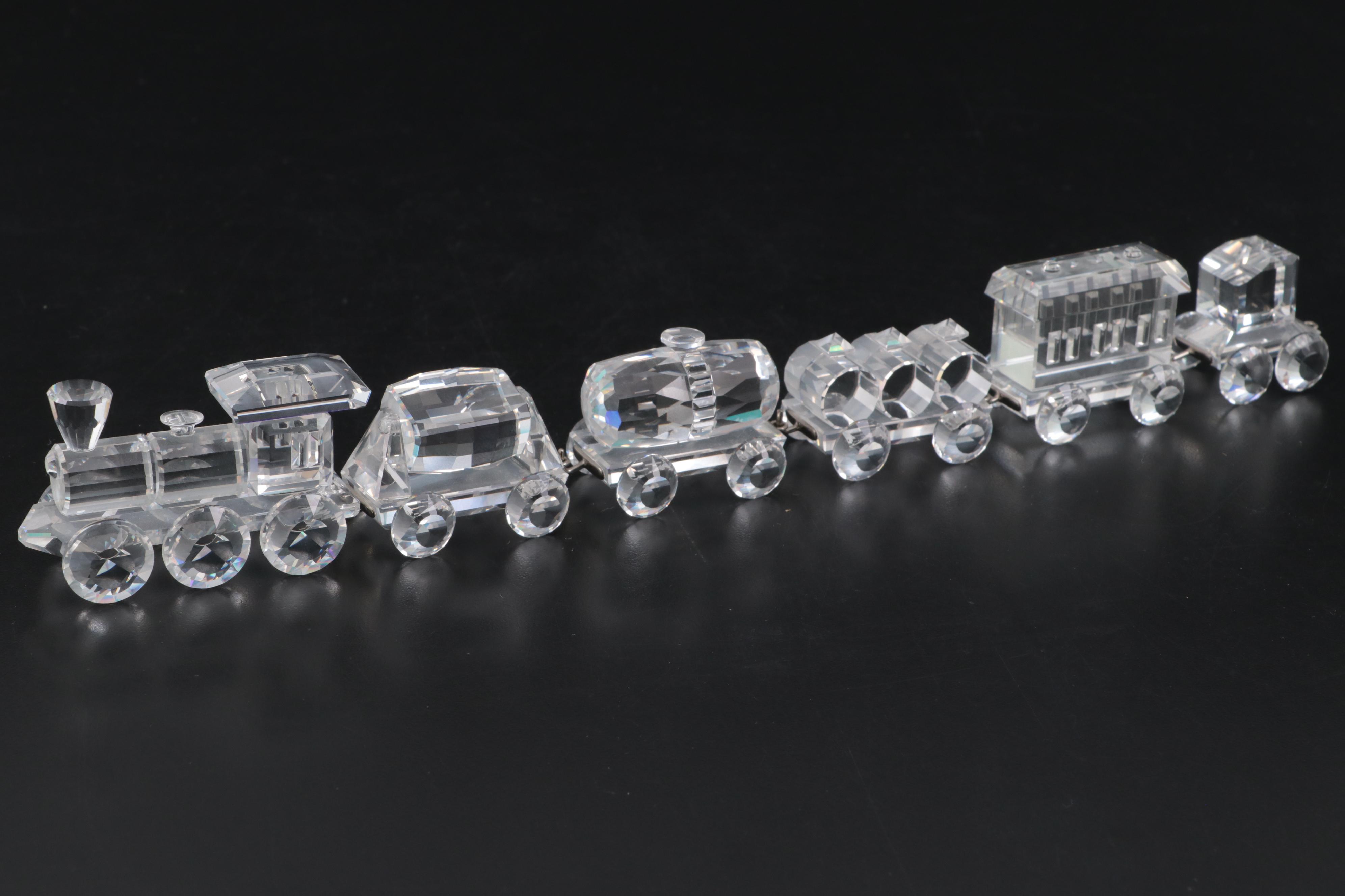 Swarovski "When We Were Young" Crystal Train Figurine with Display ...