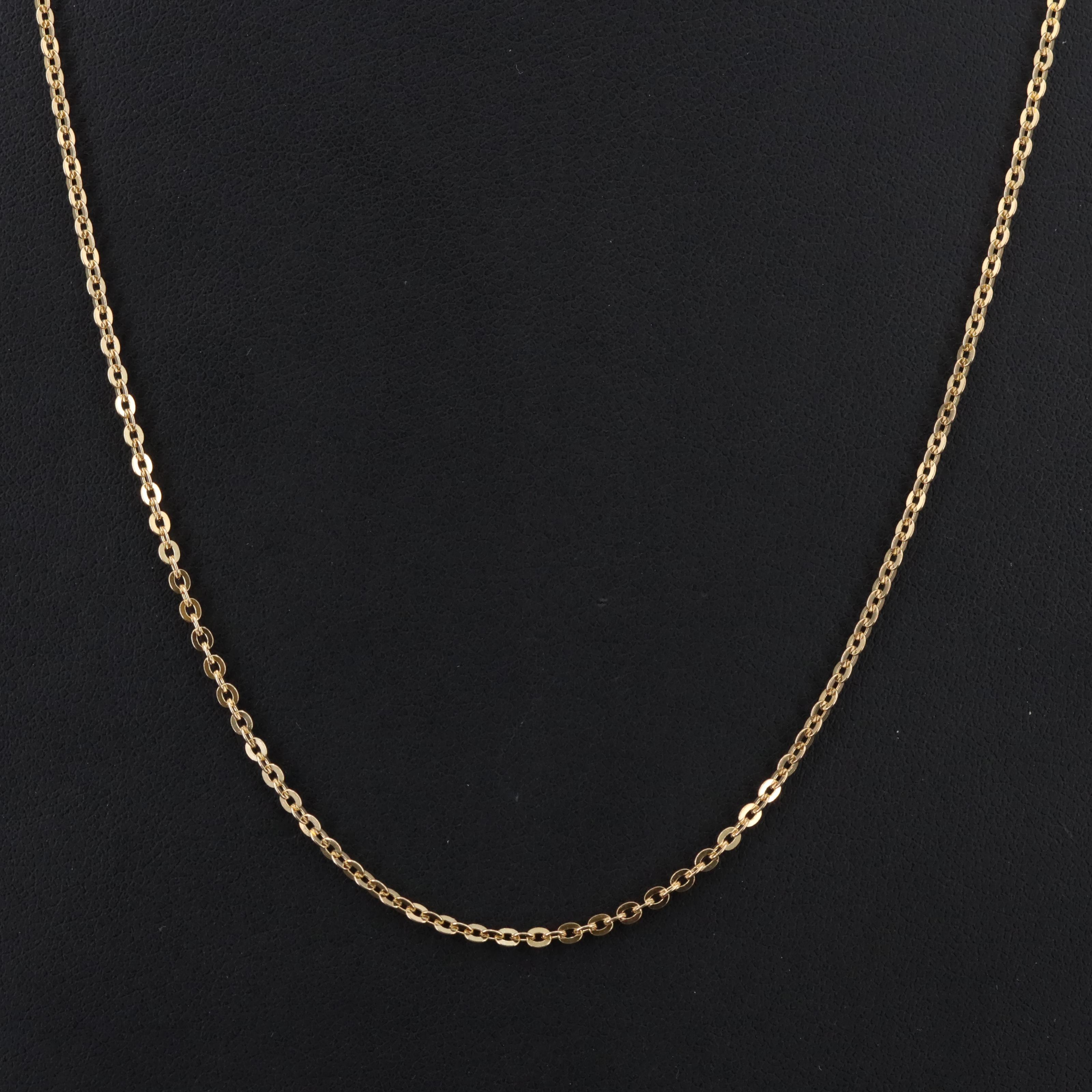Italian 14K Cable Chain Necklace | EBTH