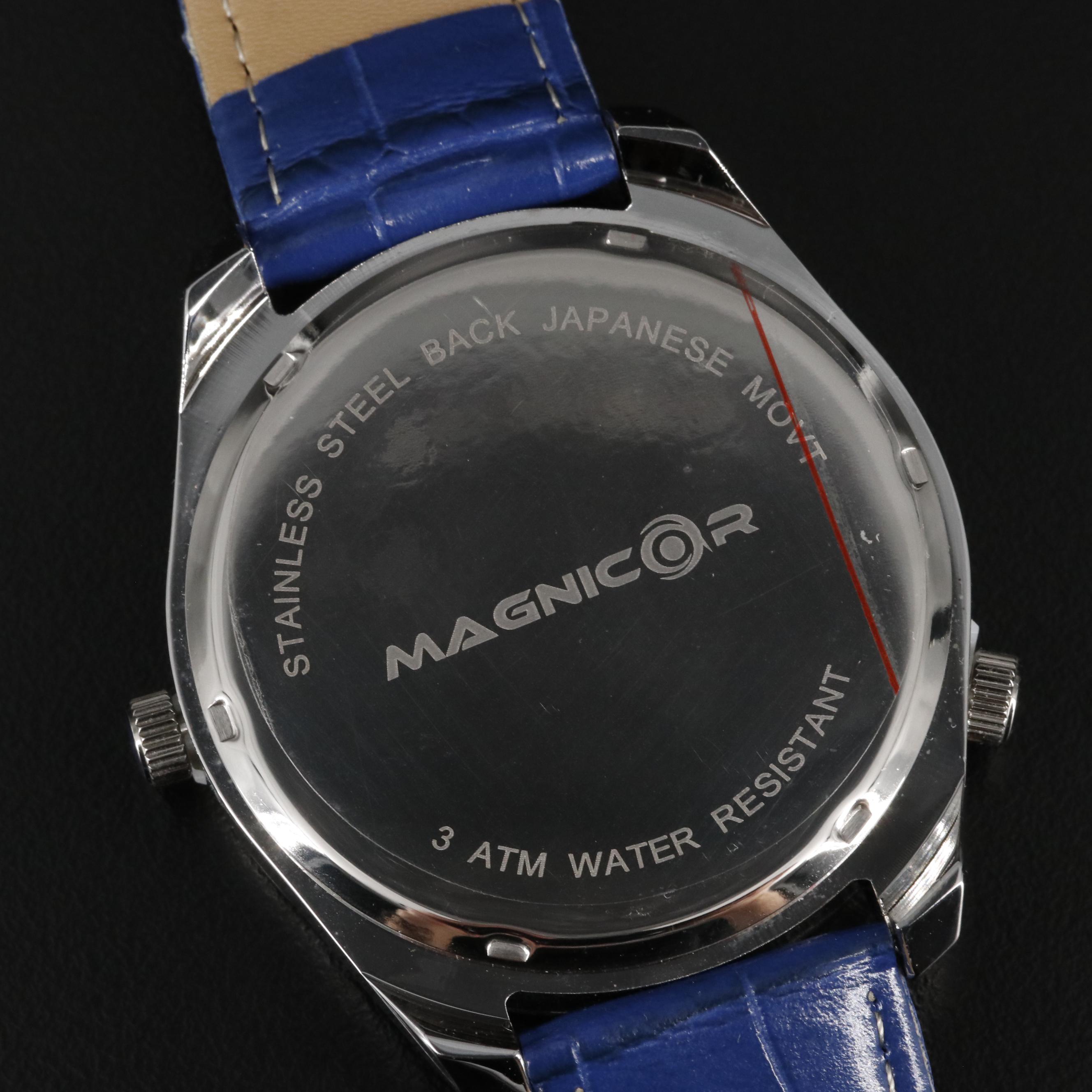 Magnicor Dual Time Zone Watch with Blue Strap | EBTH