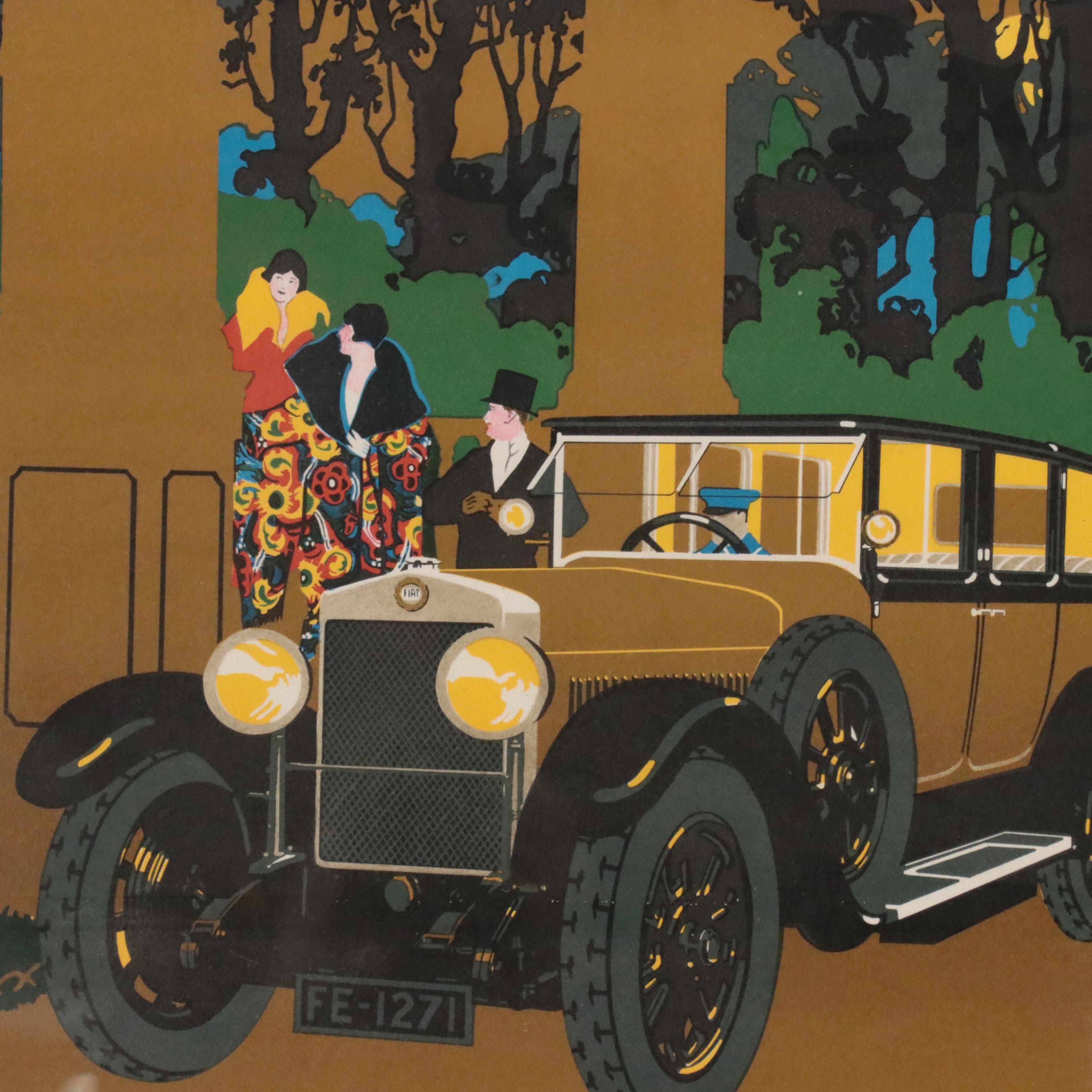 Reprint Poster of Ray Mount-Designed Fiat 519 Advertisement | EBTH