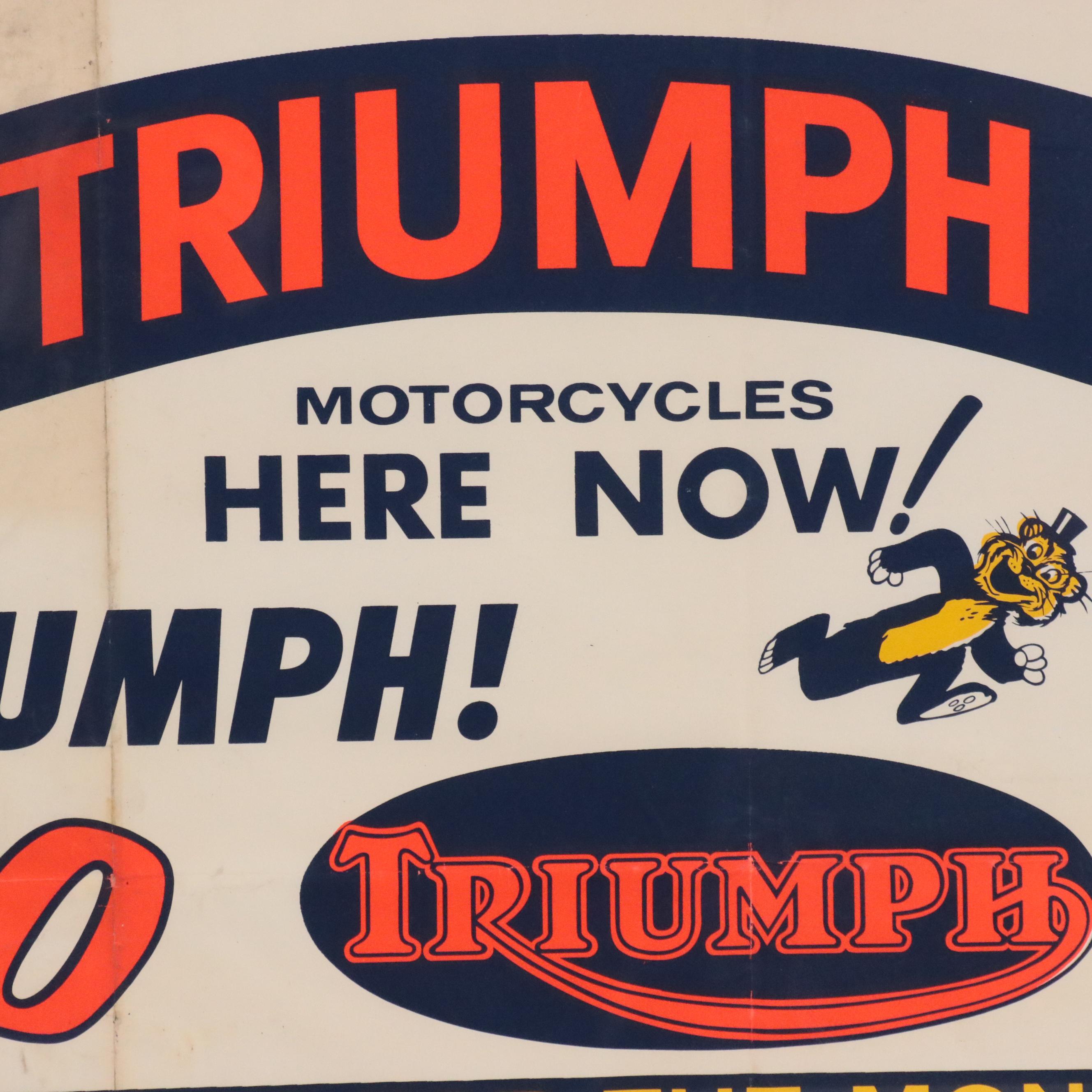 Triumph Motorcycles Advertisement Wall Sign, 1966 | EBTH