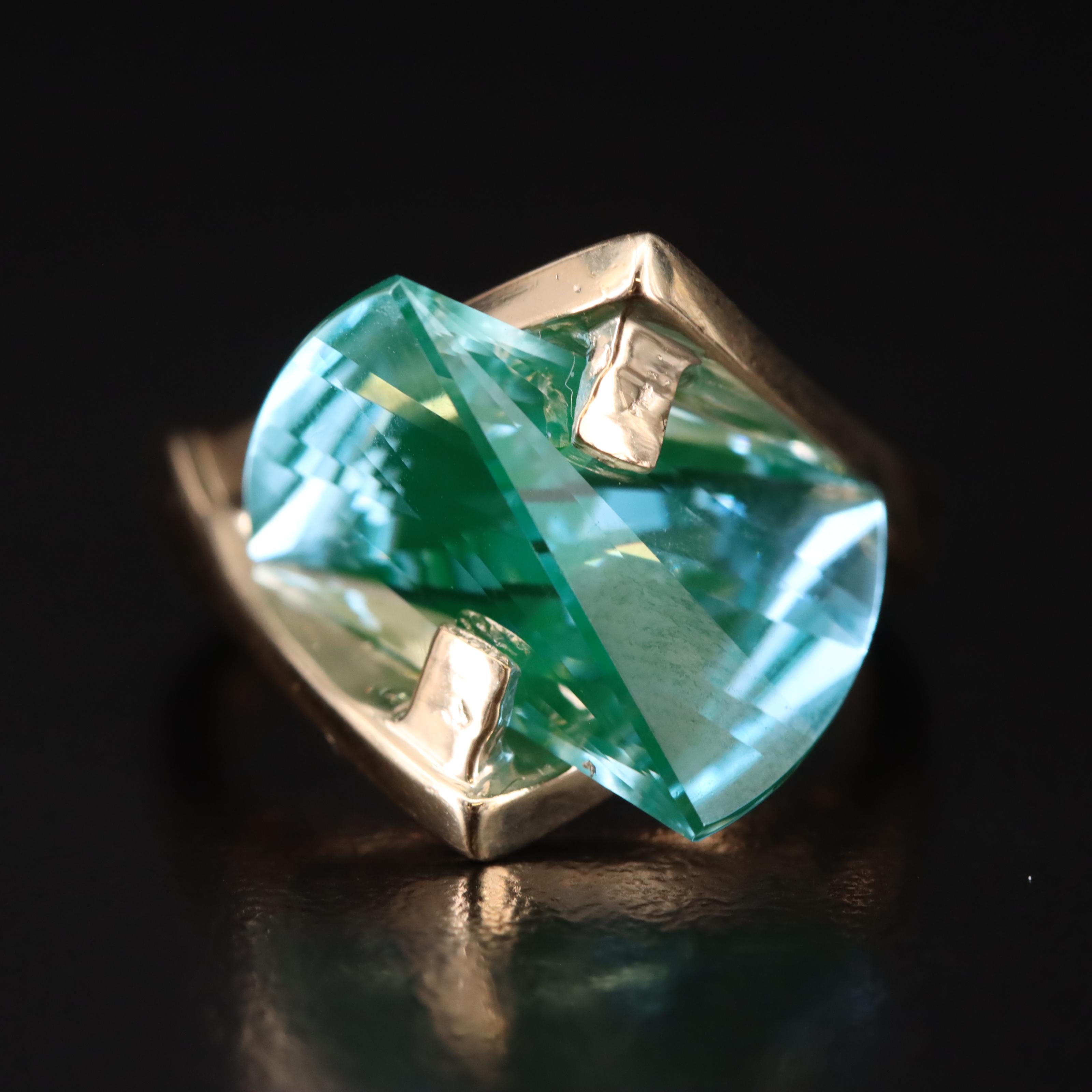 Vintage Strellman "Lighthouse Lens" 14K Spinel Ring | EBTH