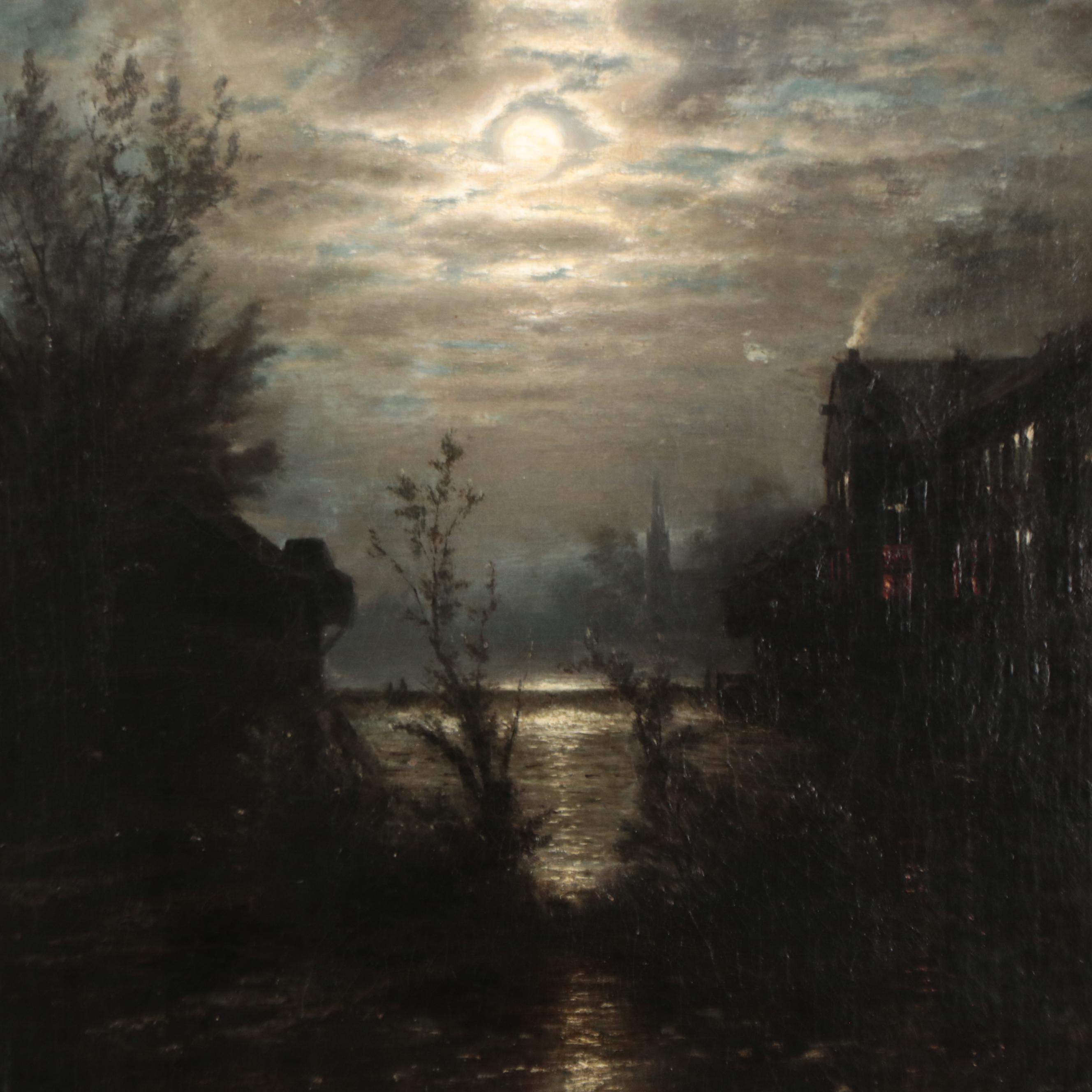 Thomas Corwin Lindsay Nocturne Oil Painting, 1884 | Everything But The ...