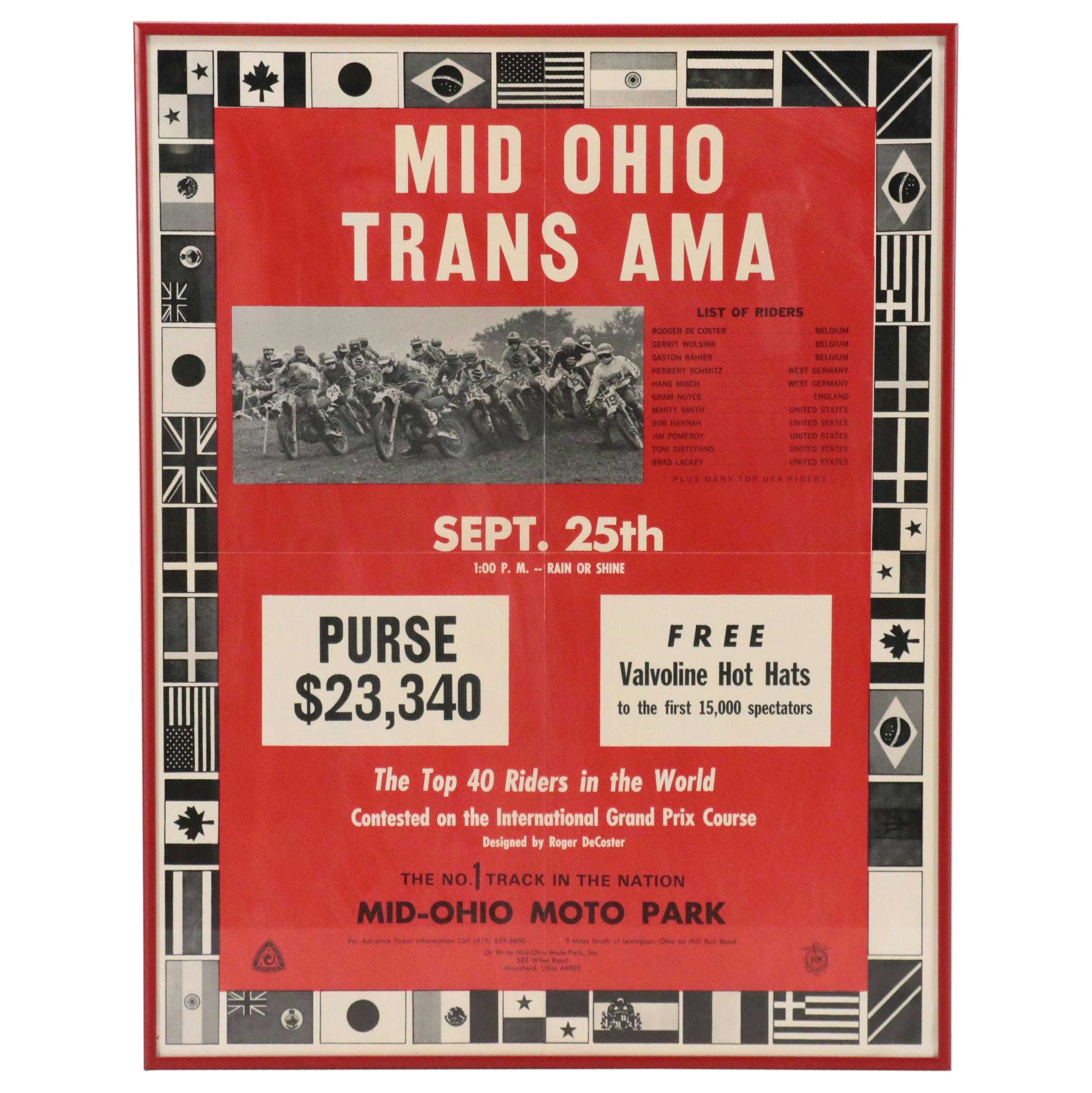 Mid Ohio Trans AMA Race Poster | EBTH