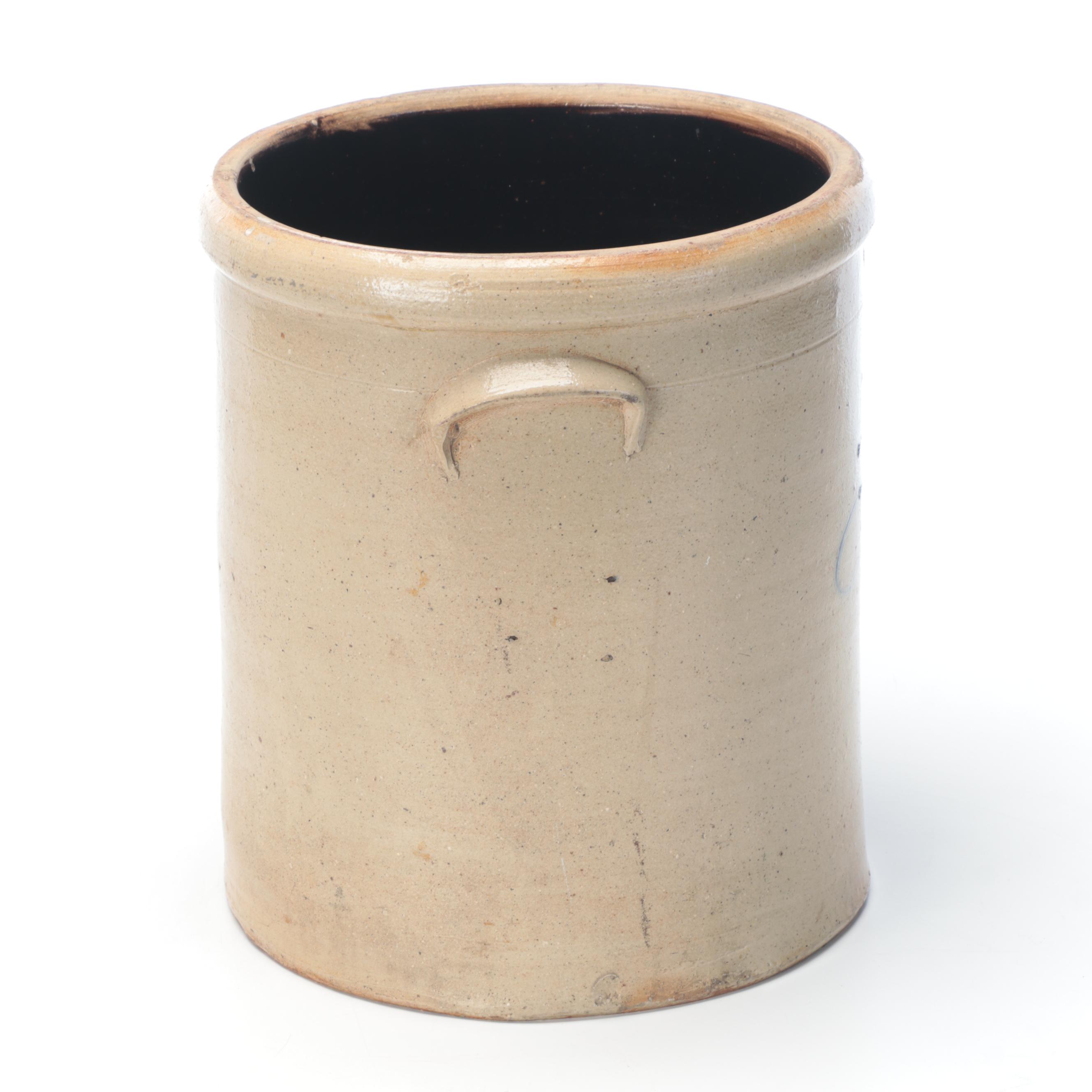 5 Gallon Stoneware Crock with Freehand Bee Sting Design Attributed to ...