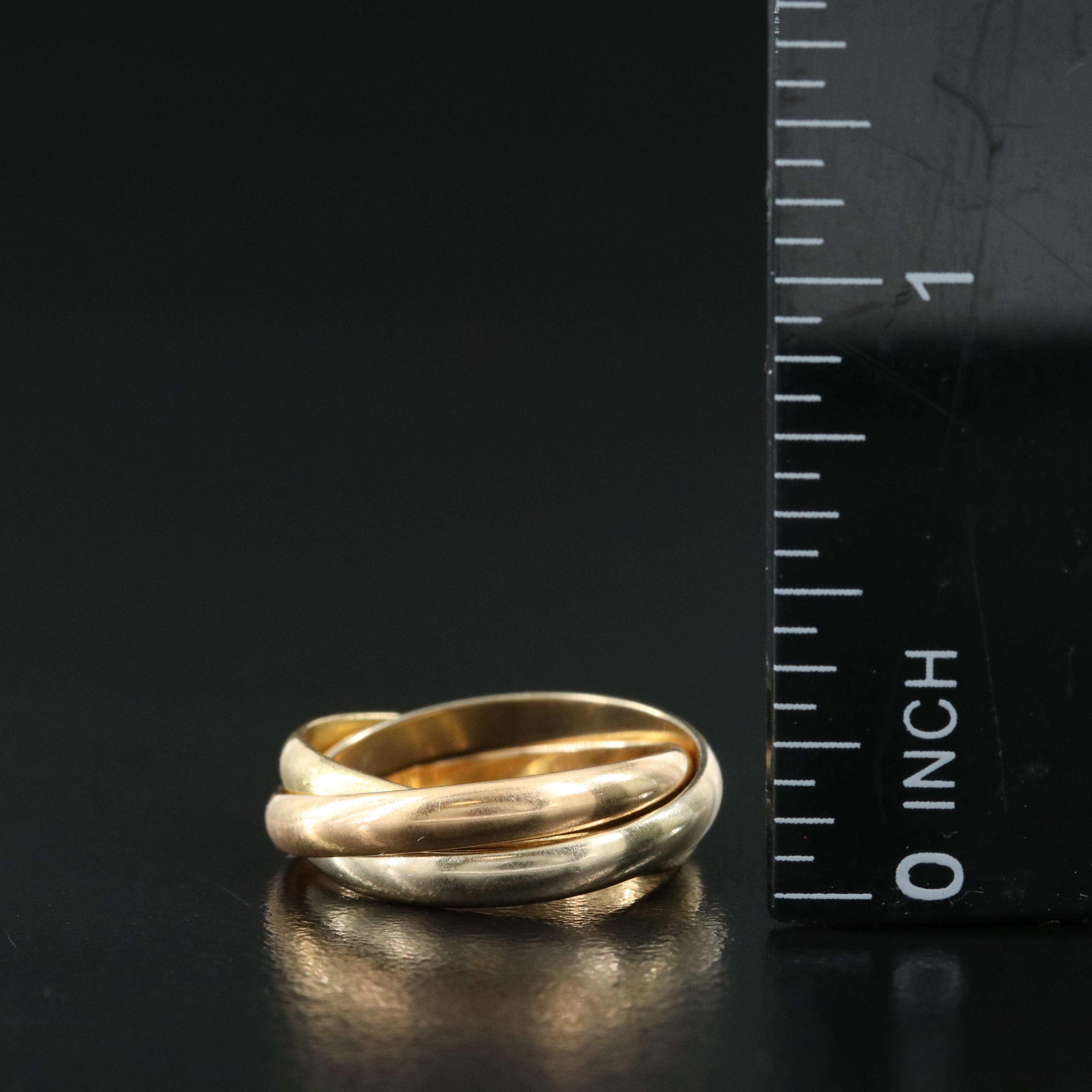 Cartier "Trinity" 18K Tri-Color Ring | EBTH