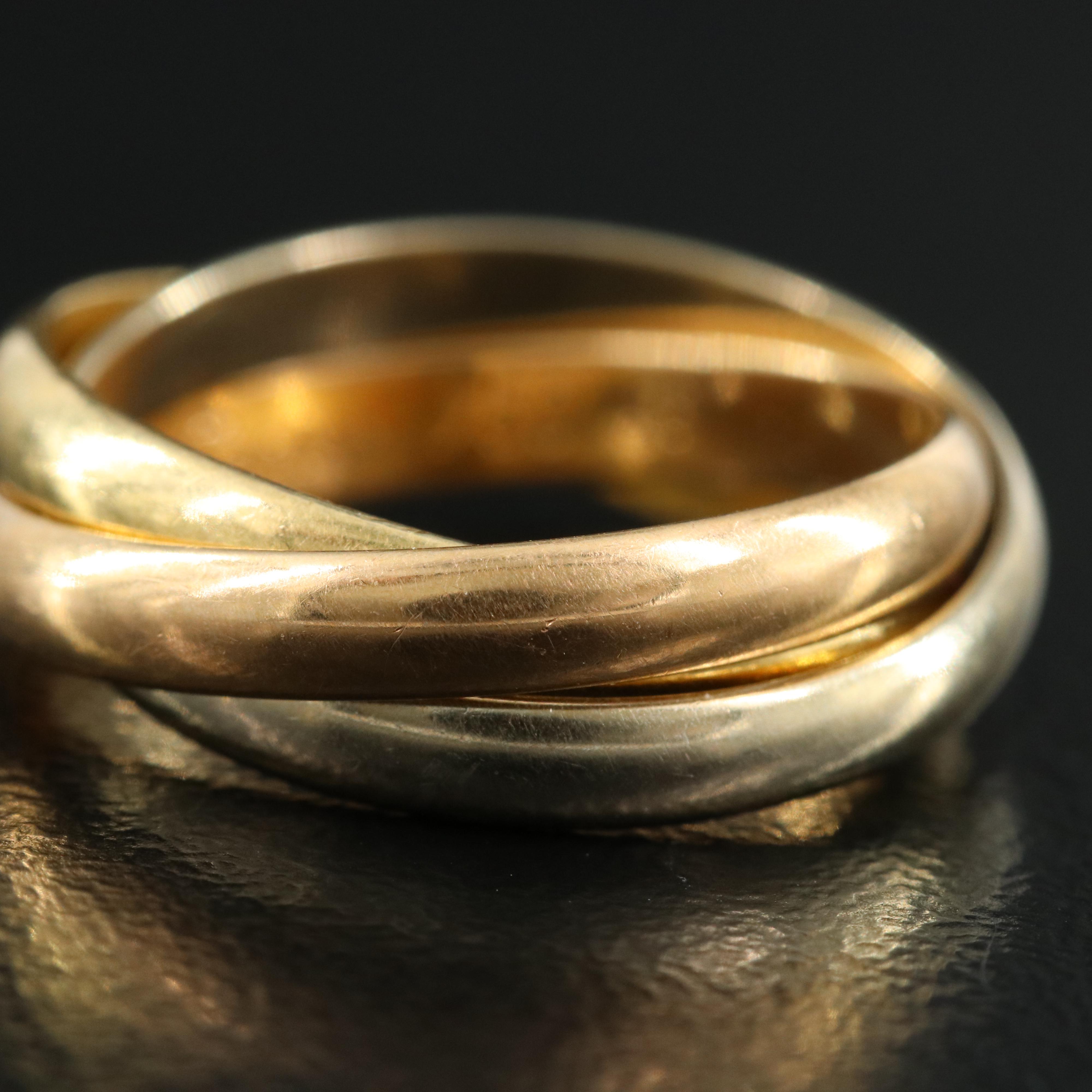 Cartier "Trinity" 18K Tri-Color Ring | EBTH